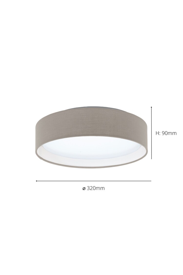 Buy Eglo Mink Brown Taupe Pasteri 1 Light Fabric Ceiling Light from the ...