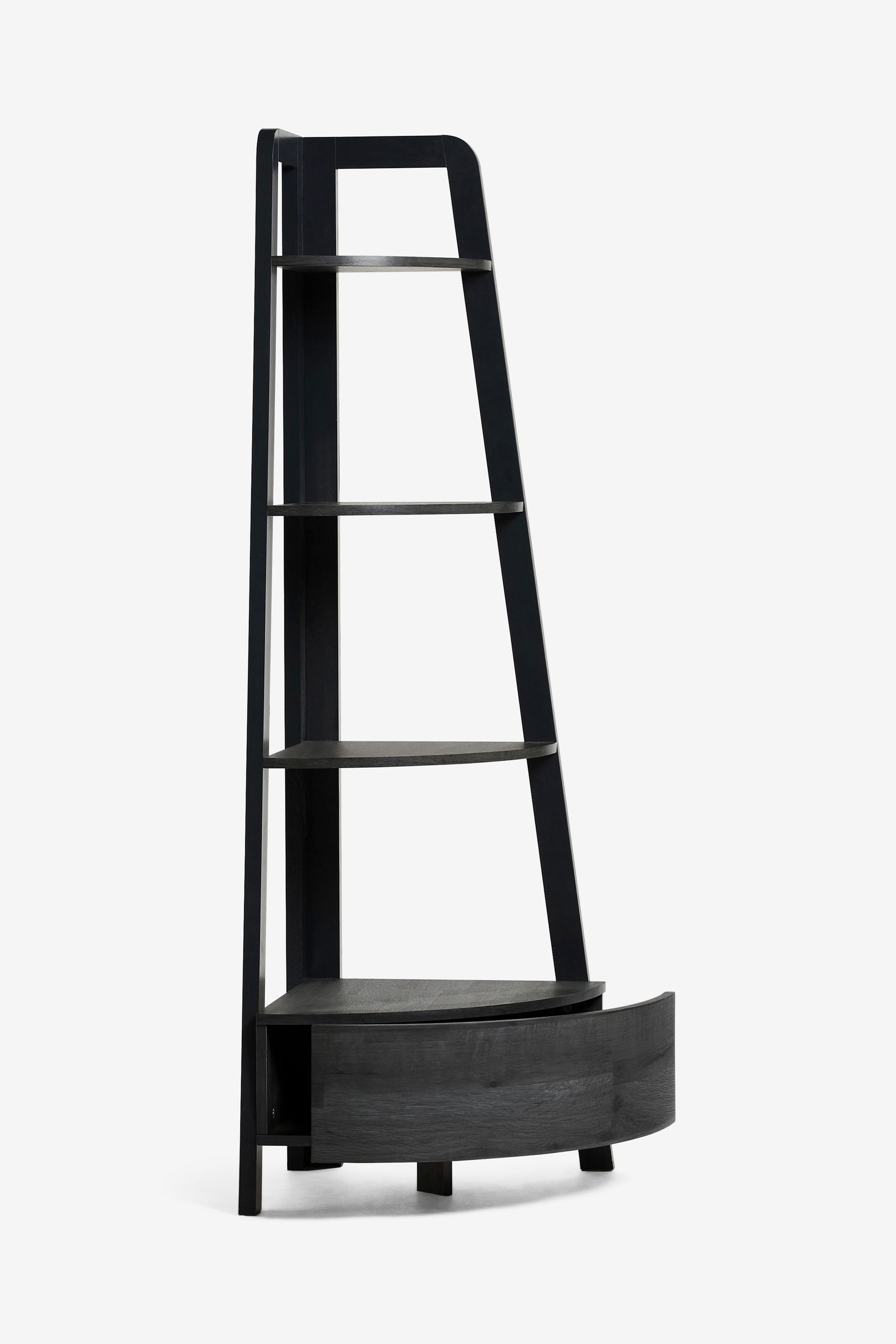 Buy Black Bronx Oak Effect Corner Ladder Shelf from the Next UK online shop