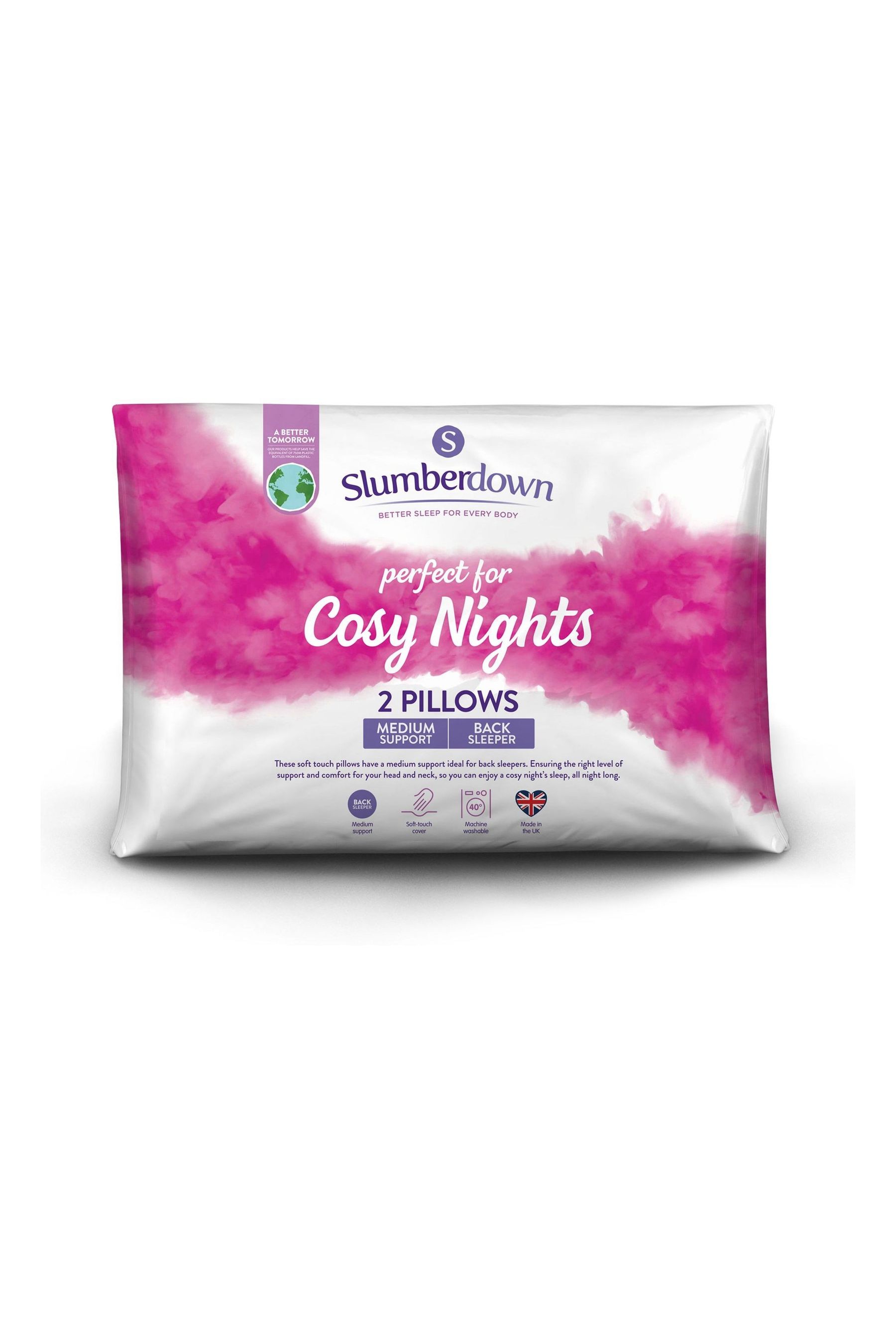 Buy Slumberdown 2 Cosy Nights Pillows from the Next UK online shop