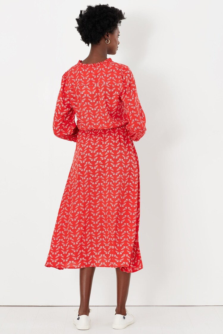 Buy Joules Red Josie Frill Elasticated Waist Dress from Next Ireland