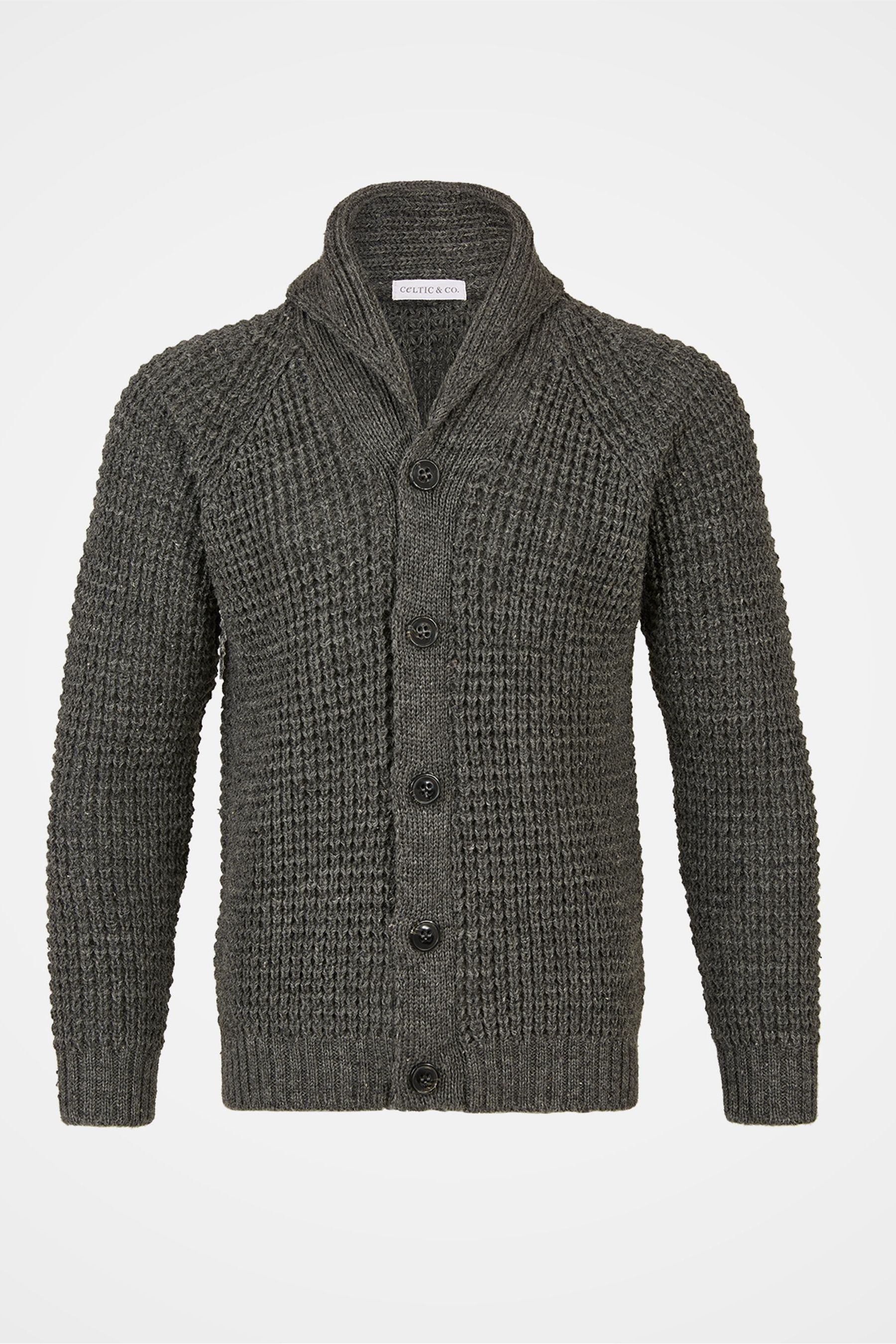Buy Celtic & Co. Mens Blue Waffle Stitch Cardigan from the Next UK ...
