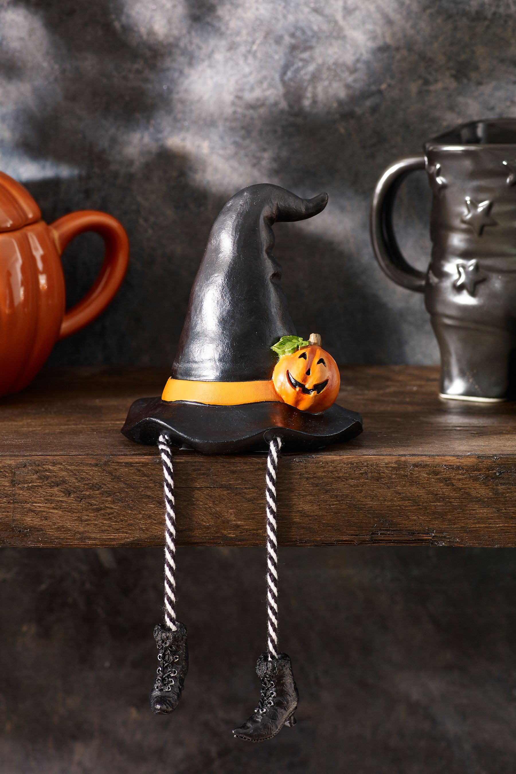 Buy Black Halloween Witches Hat Ornament from the Next UK online shop