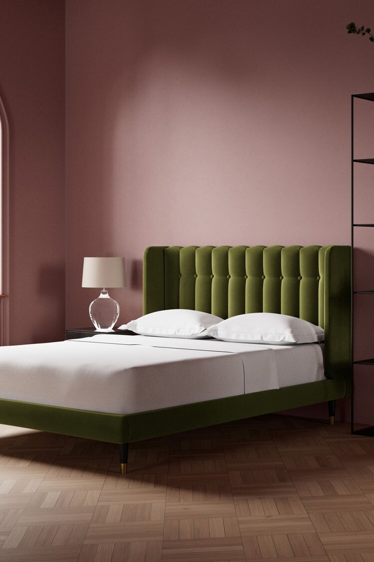 Buy Swoon Easy Velvet Fern Green Kipling Bed from the Next UK online shop