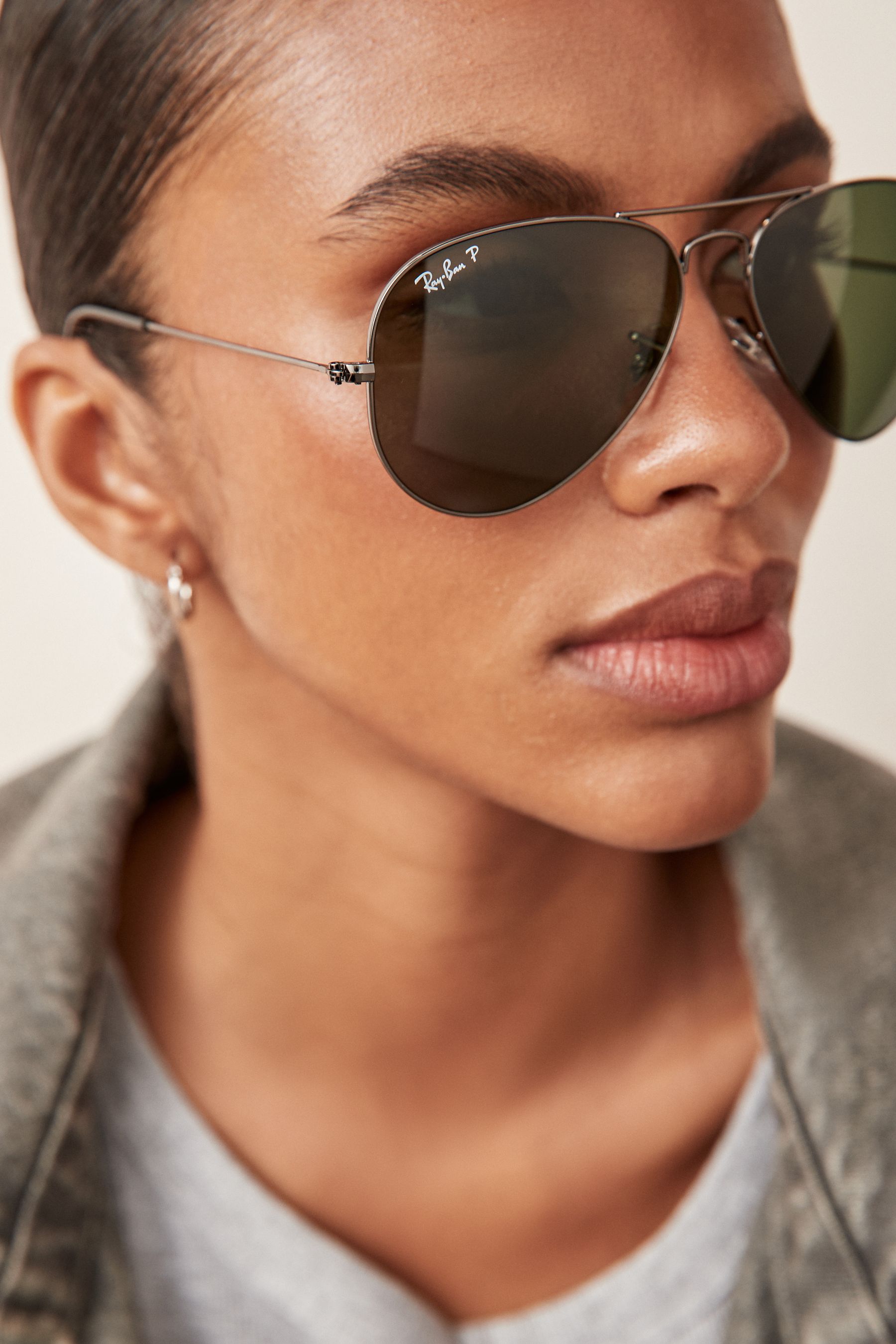 Buy Ray Ban Large Aviator Polarised Lens Sunglasses from the Next UK ...