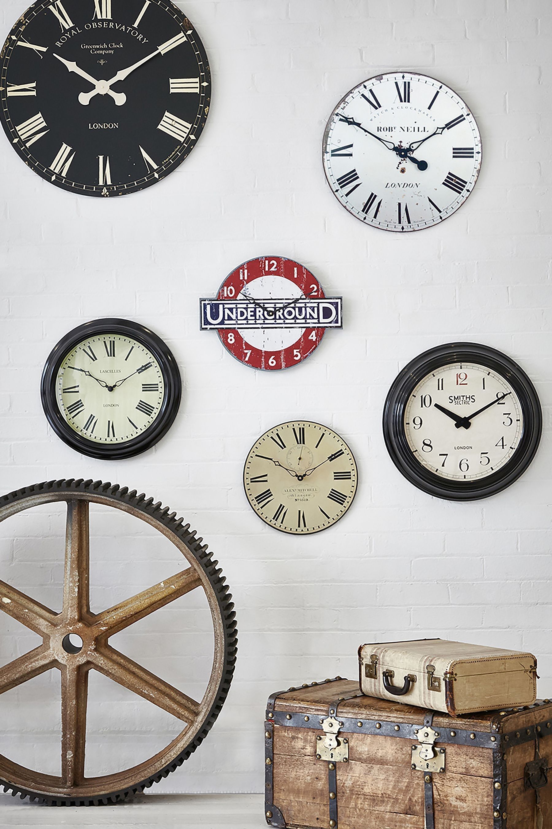Buy Brookpace Lascelles Cream Open Faced London Clockmaker Wall Clock ...