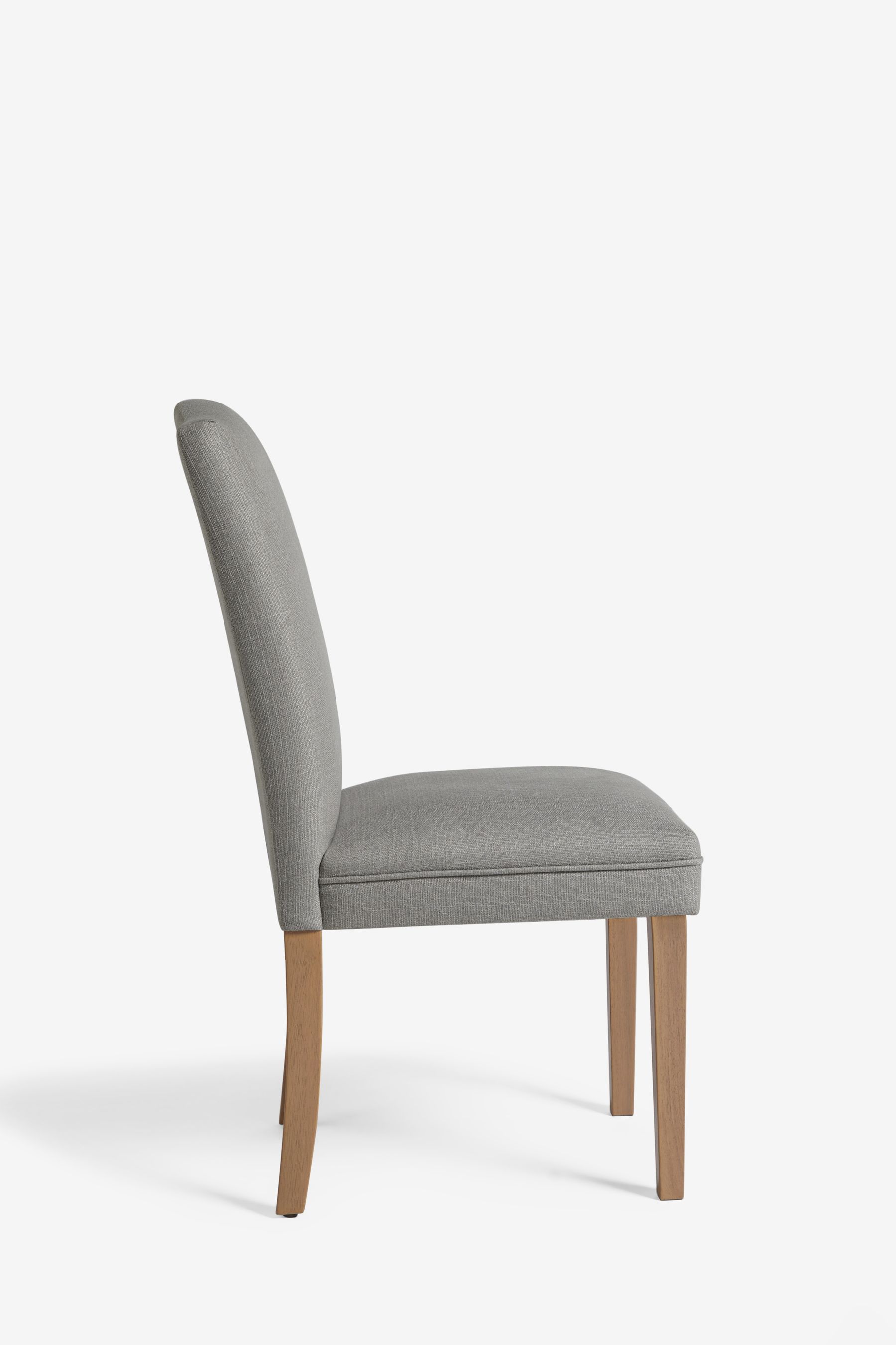 Buy Set of 2 Soft Linen Look Mid Grey Malvern Light Wood Leg Dining ...