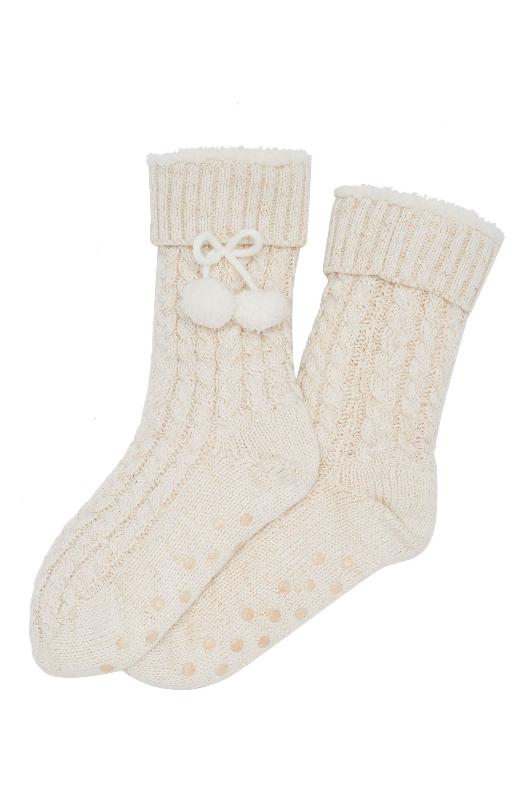 Buy Pour Moi Cream Cosy Cable Knit Socks from the Next UK online shop