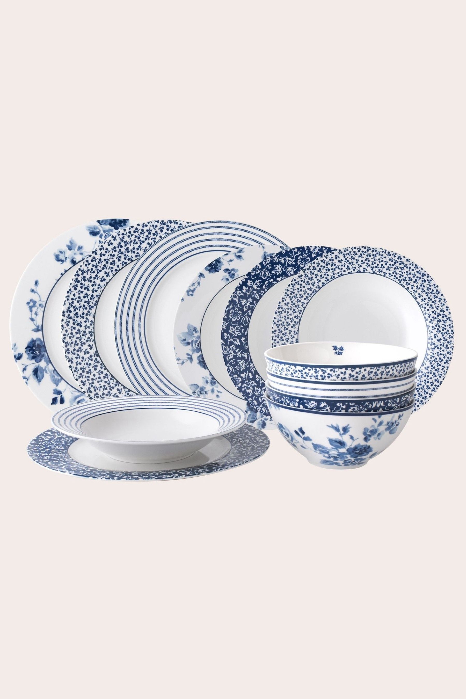 Buy Laura Ashley 12 Piece Blue dinner set Blueprint Collectables from ...