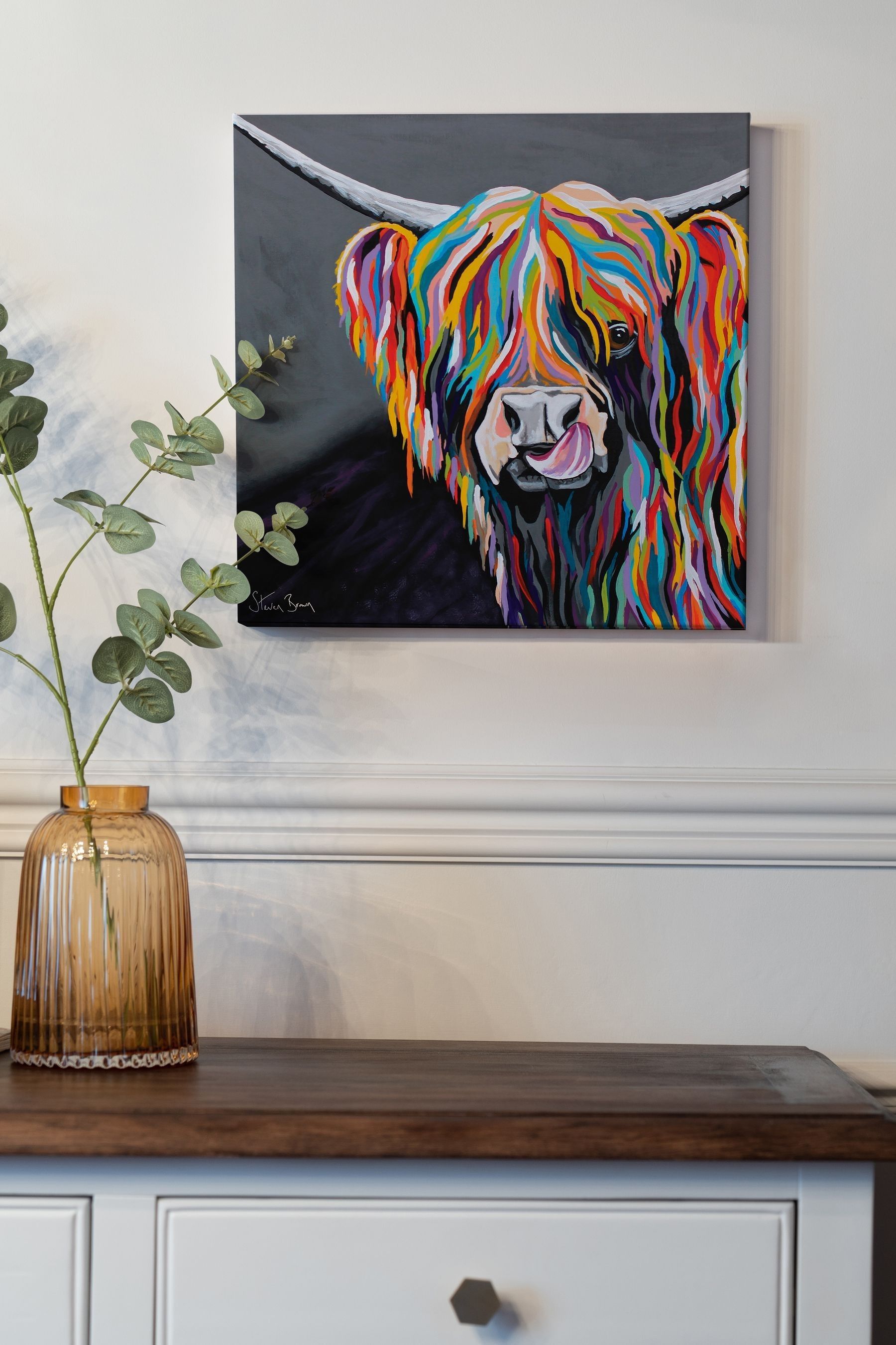 Buy Steven Brown Art Grey Heather McCoo Medium Canvas Print from the ...