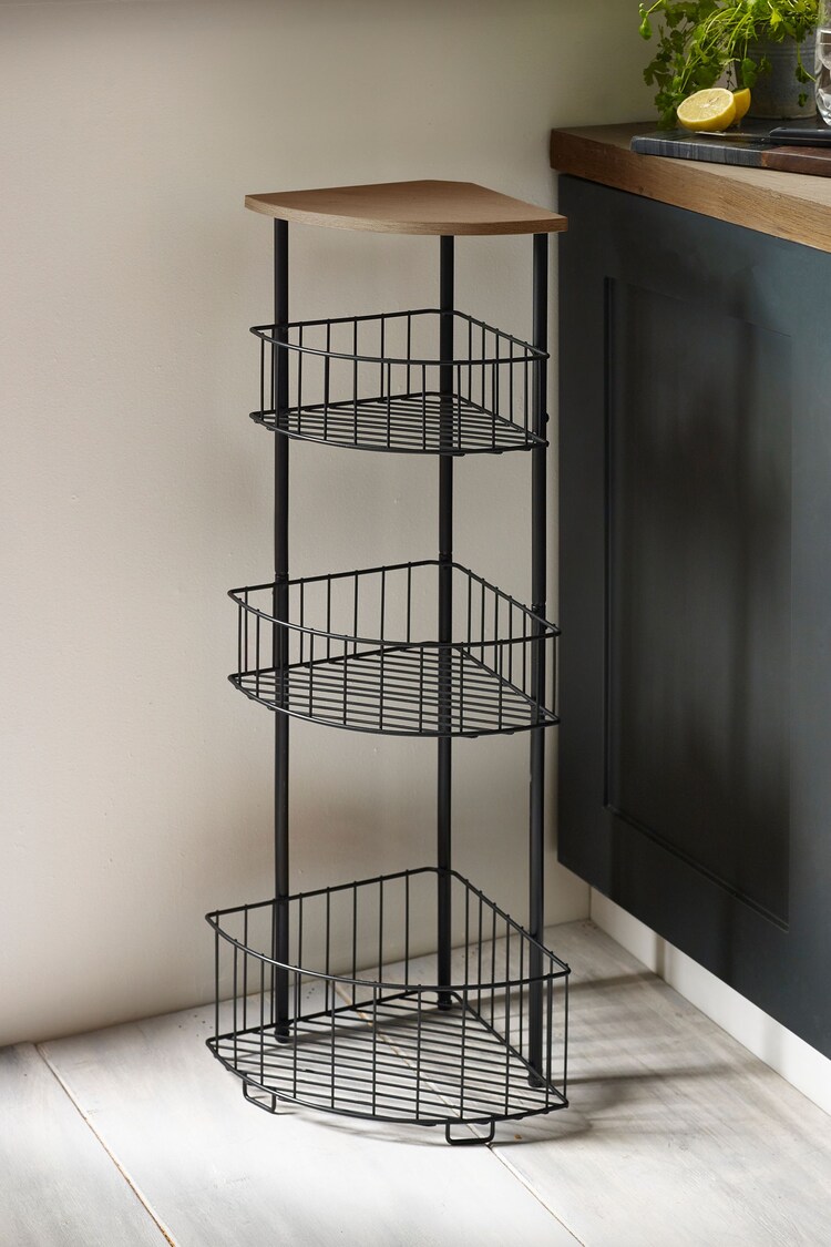 Buy Black Bronx Fruit & Vegetable Corner Storage Baskets Stand from the ...