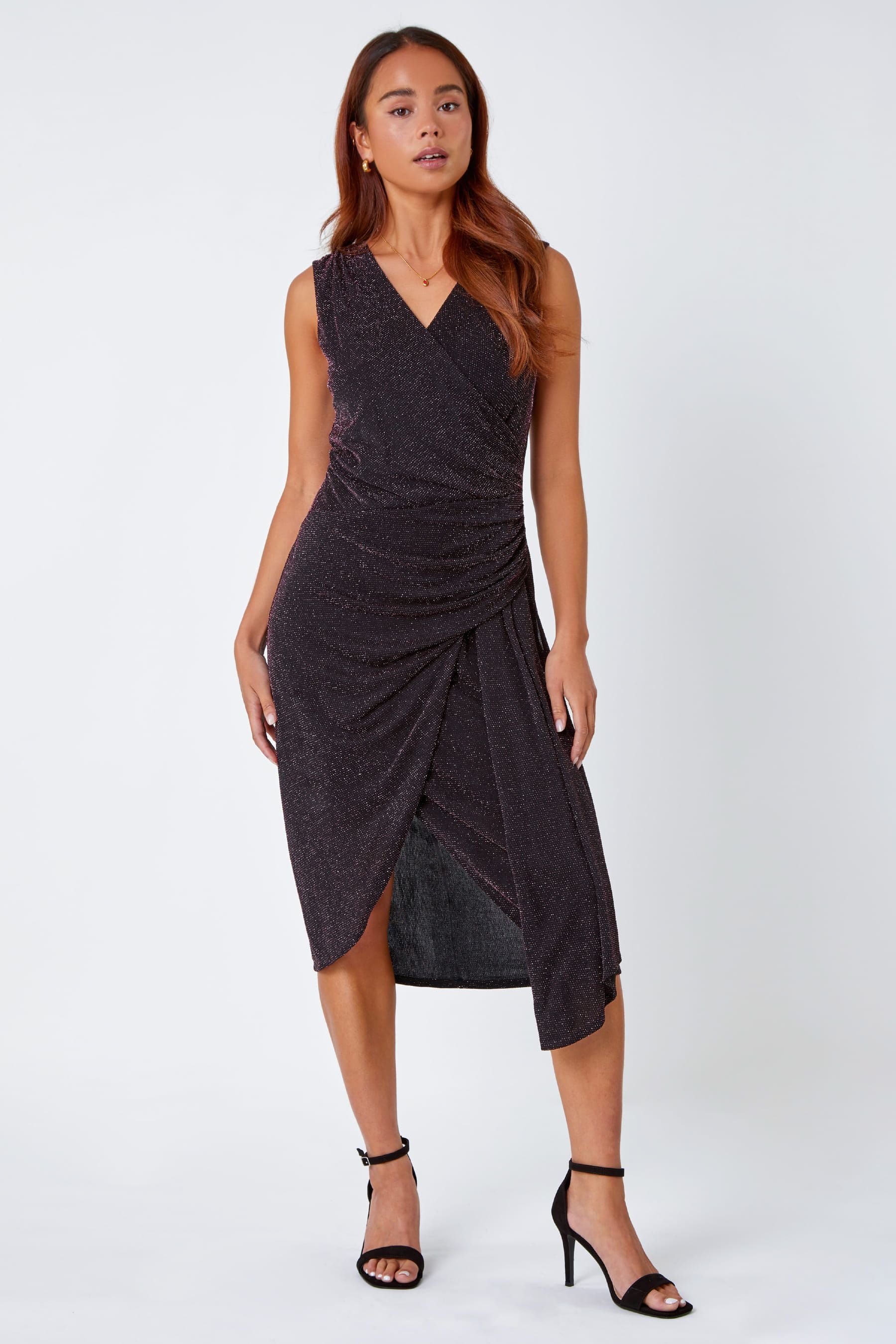 Buy Roman Petite Ruched Wrap Stretch Dress from Next Ireland