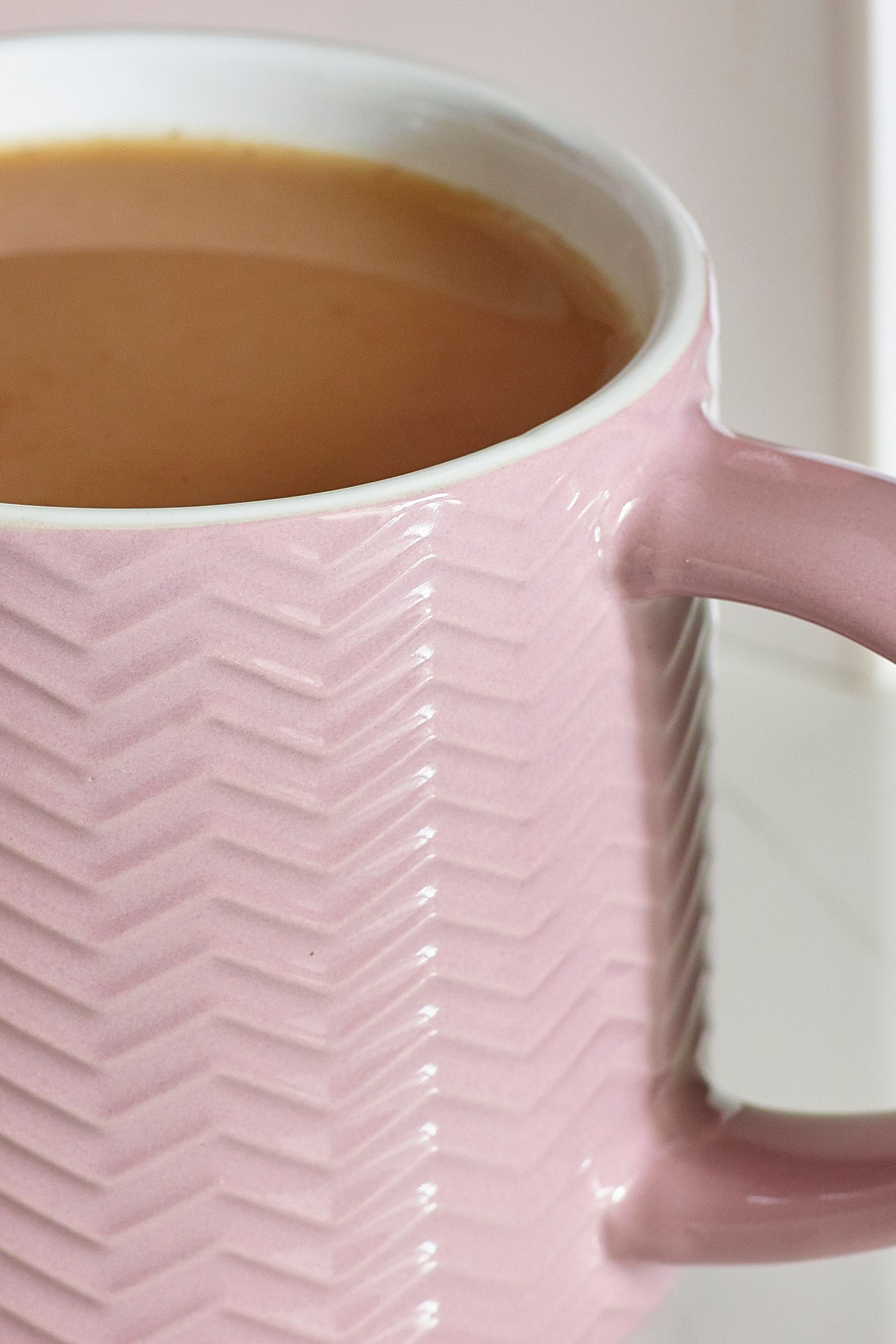 Buy Set of 4 Pink Textured Stacking Mugs from the Next UK online shop