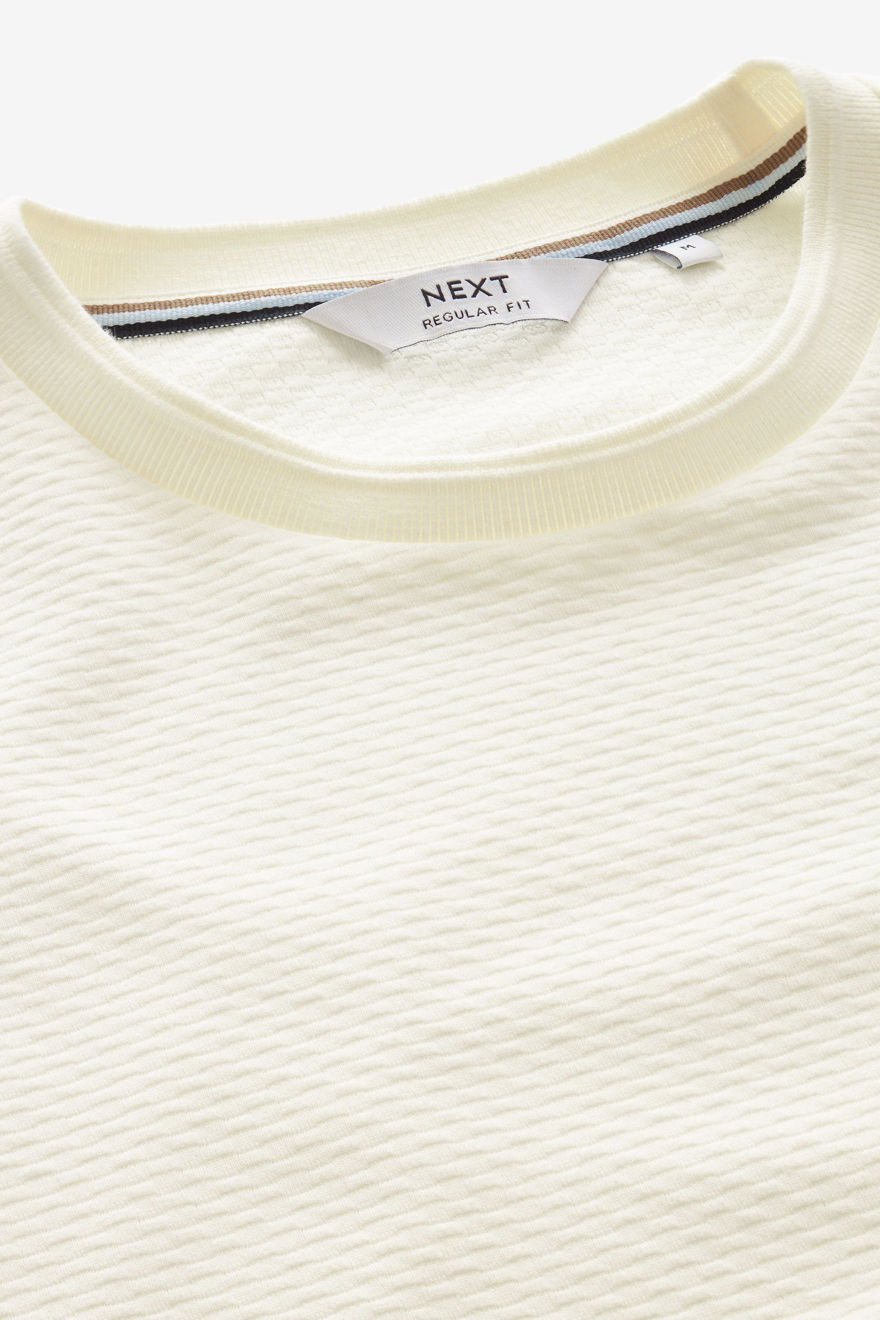 Buy White Textured T-Shirt from the Next UK online shop
