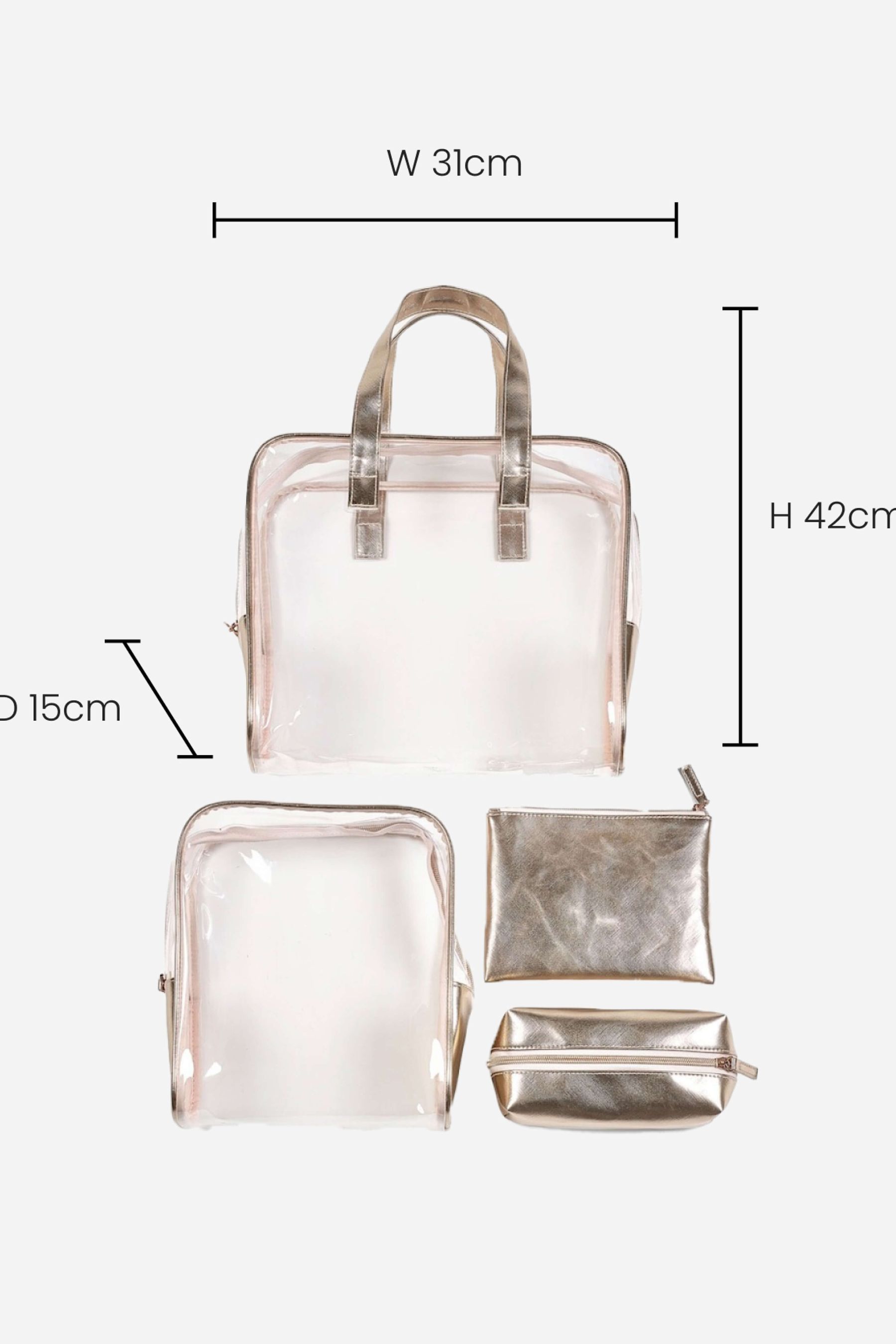 Buy Set of 4 Clear Makeup Bags from the Next UK online shop