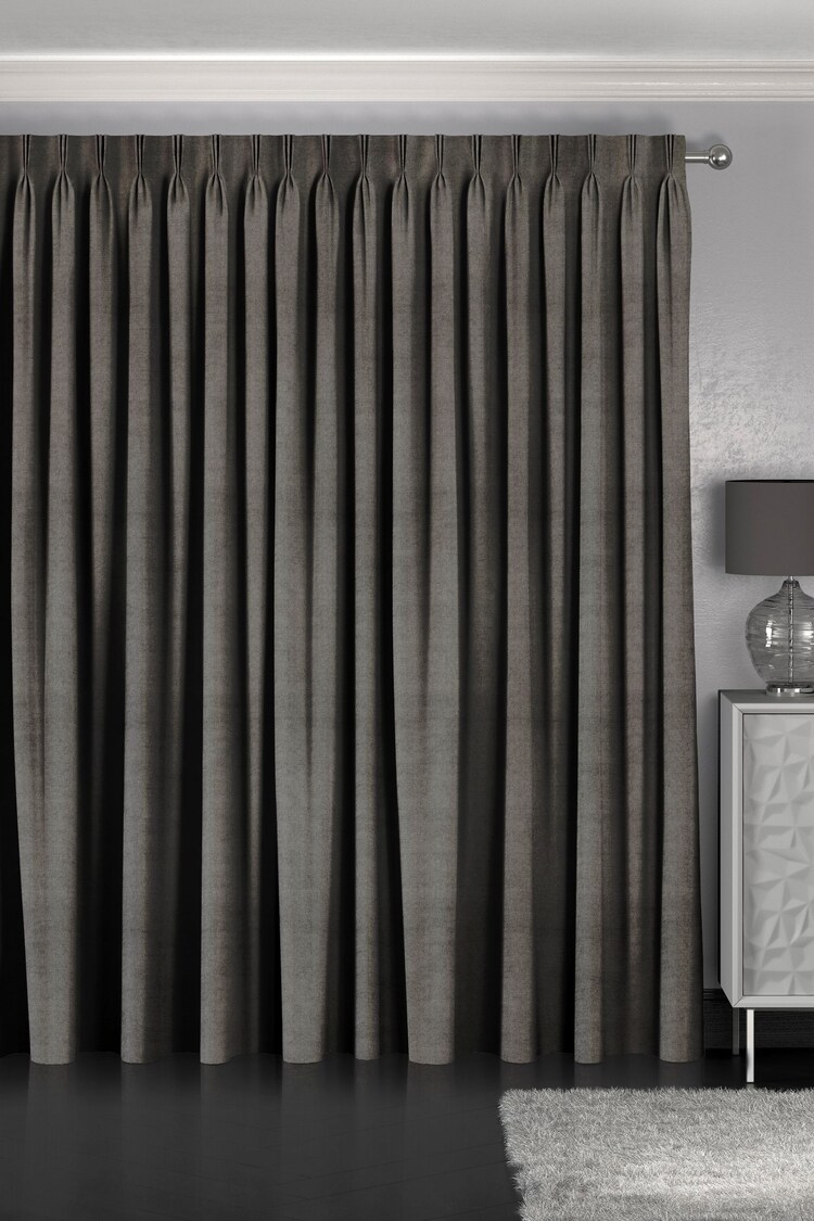 Buy Ash Grey Paso Made To Measure Curtains from the Next UK online shop