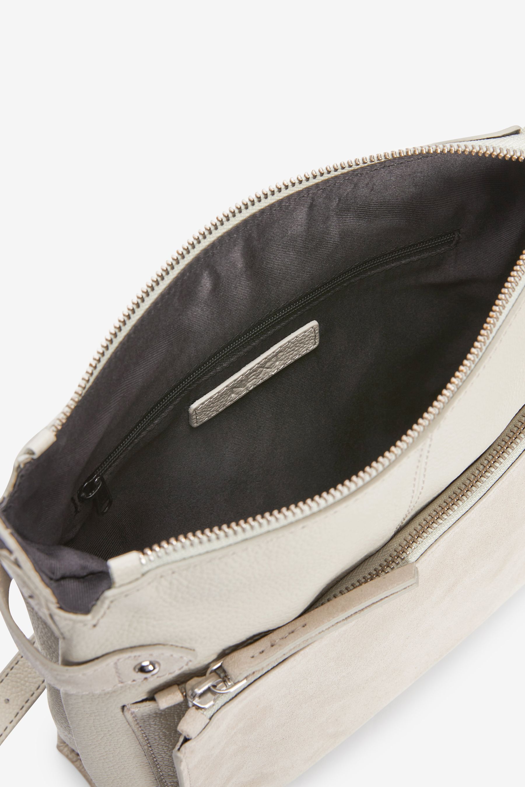 Buy Bone Cream Leather Pocket Messenger Bag from the Next UK online shop