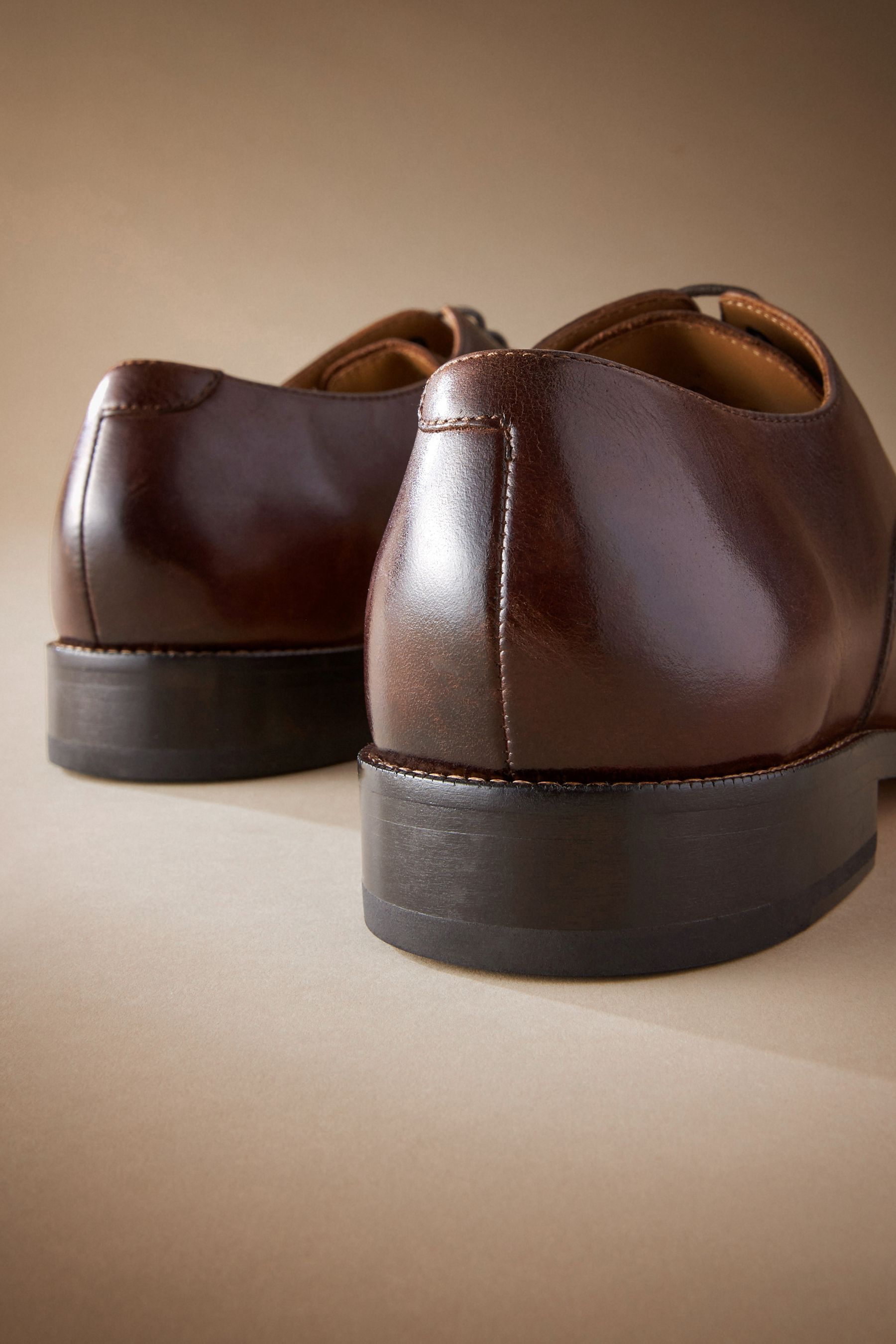 Buy Tan Brown Signature Leather Sole Oxford Toe Cap Shoes from the Next ...