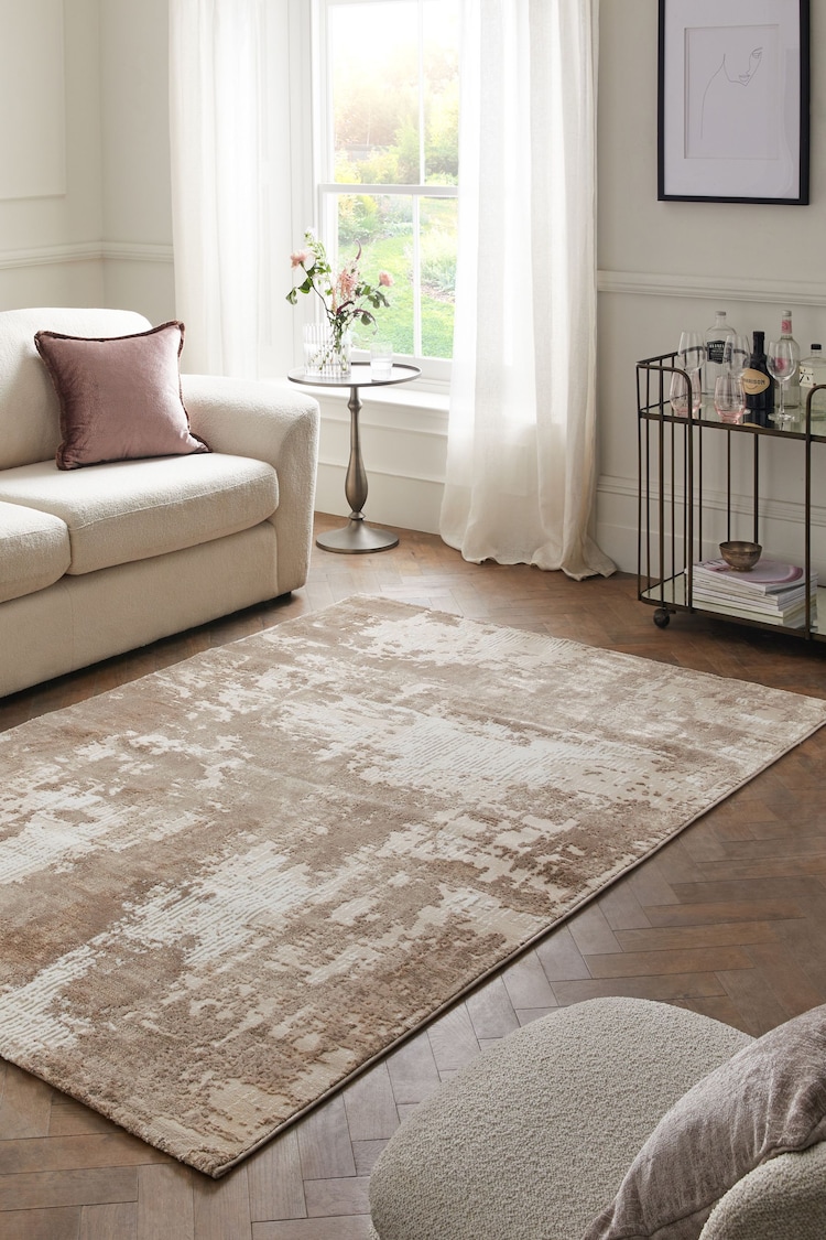 Buy Champagne Gold Mica Abstract Rug from the Next UK online shop