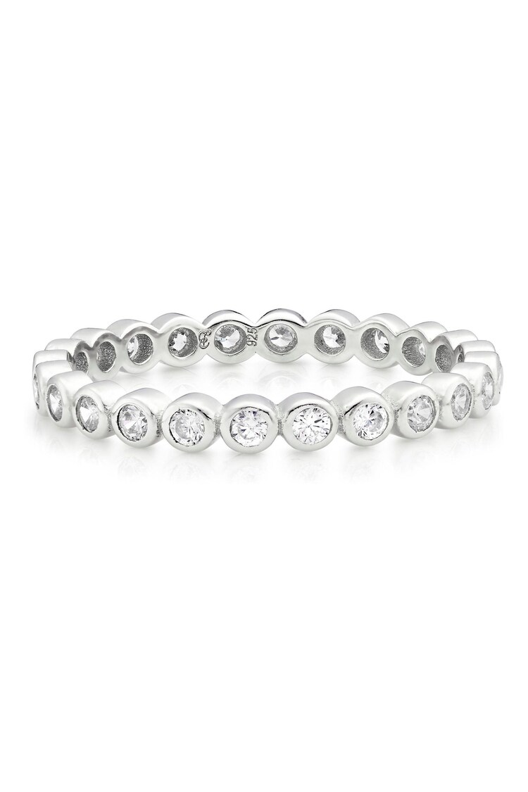 Buy Beaverbrooks Sterling Silver Cubic Zirconia Bubble Stacking Ring ...