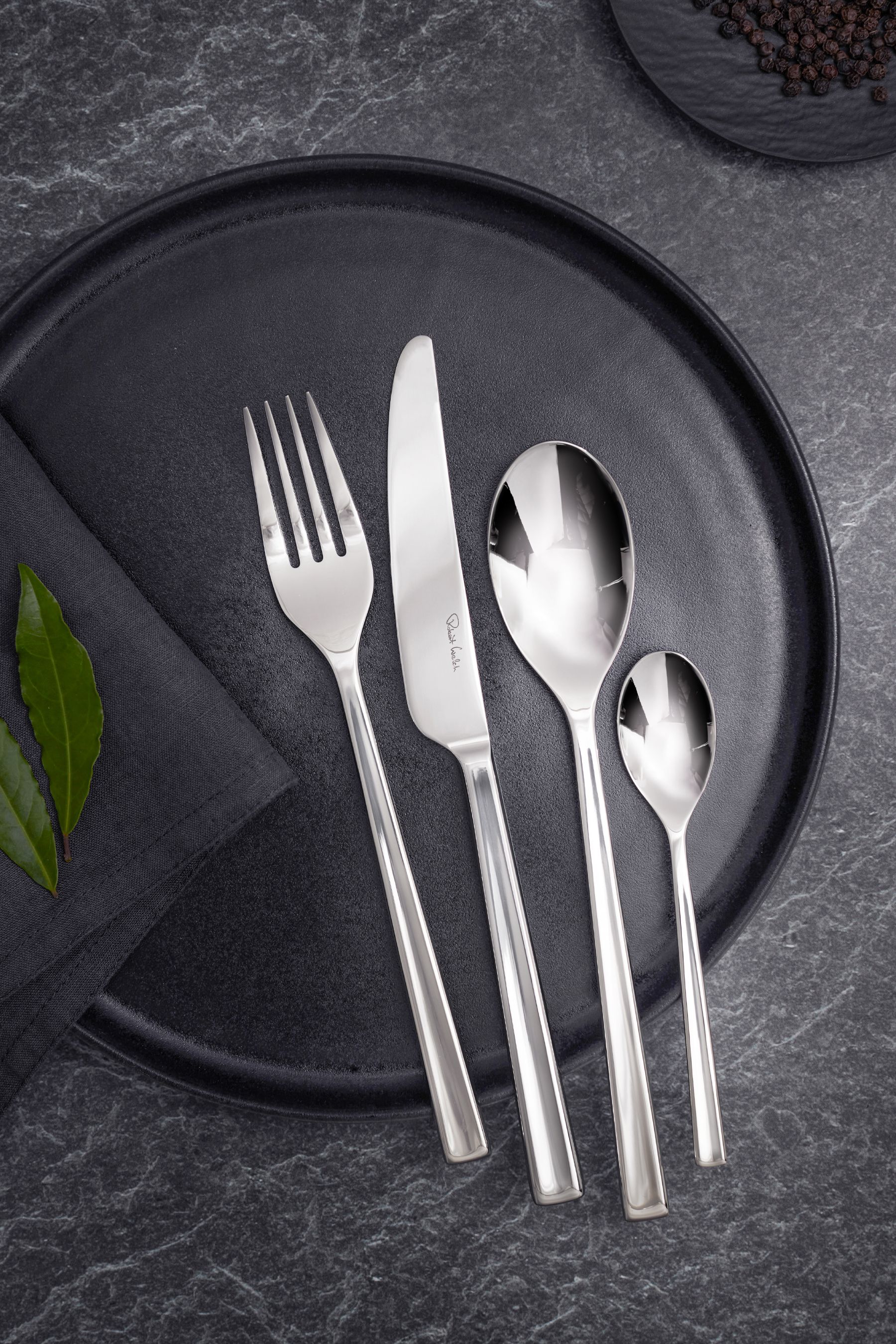 Buy Robert Welch Silver 24pc Blockley Cutlery Set from the Next UK ...
