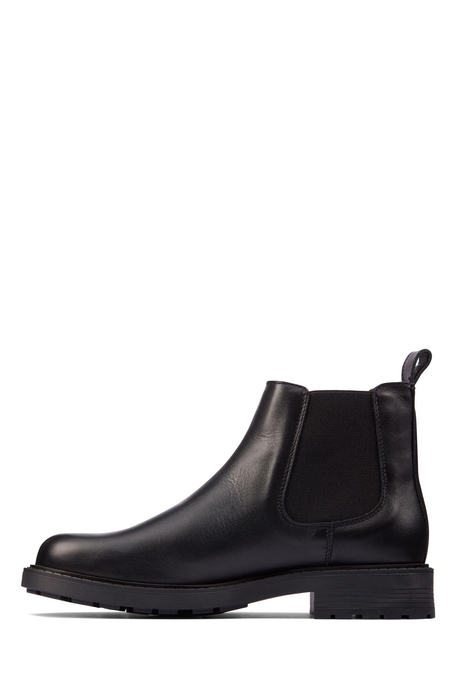 Buy Clarks Black Standard Fit (F) Leather Orinoco 2 Lane Boots from the ...