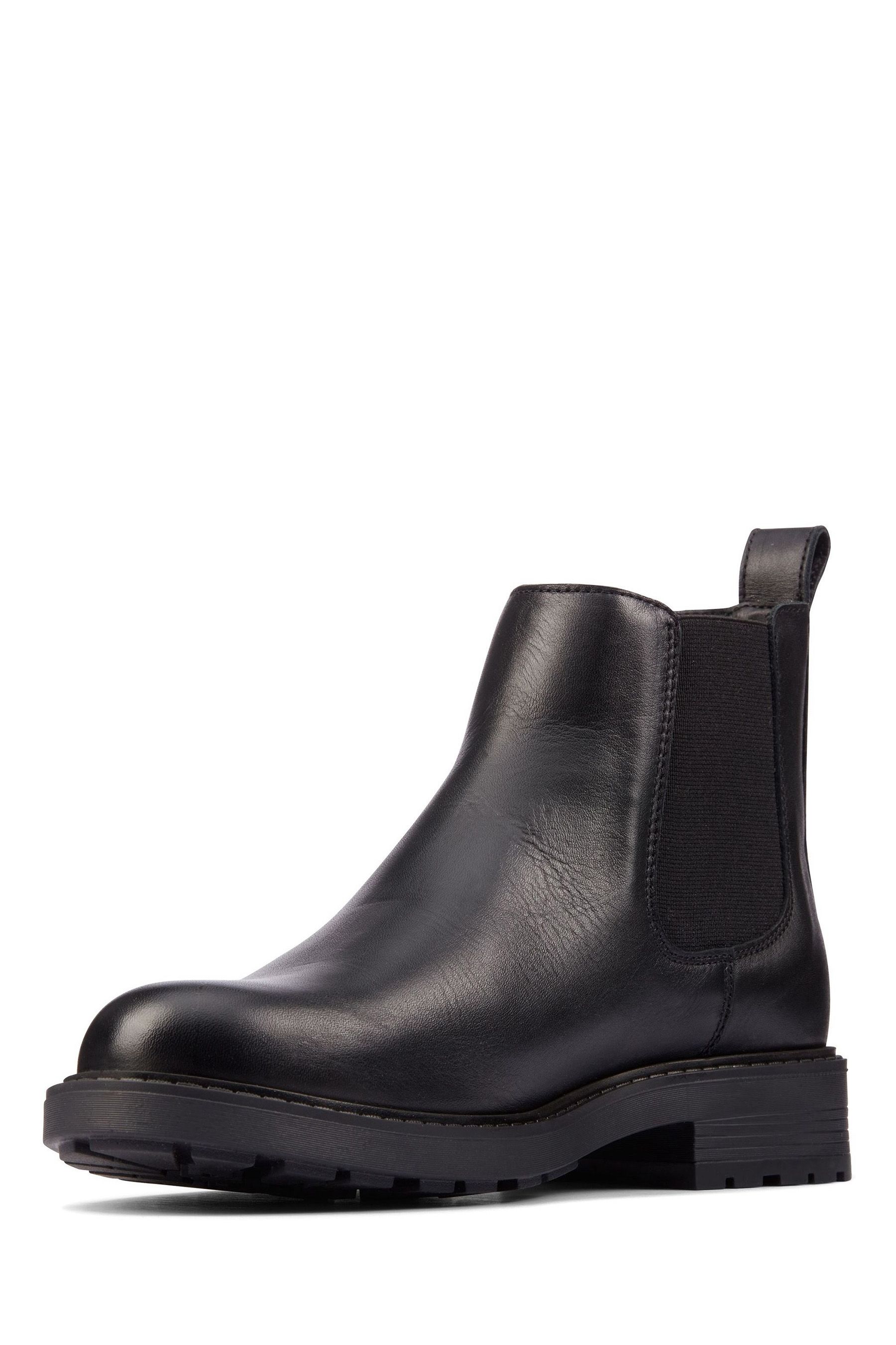 Buy Clarks Black Standard Fit (F) Leather Orinoco 2 Lane Boots from the ...