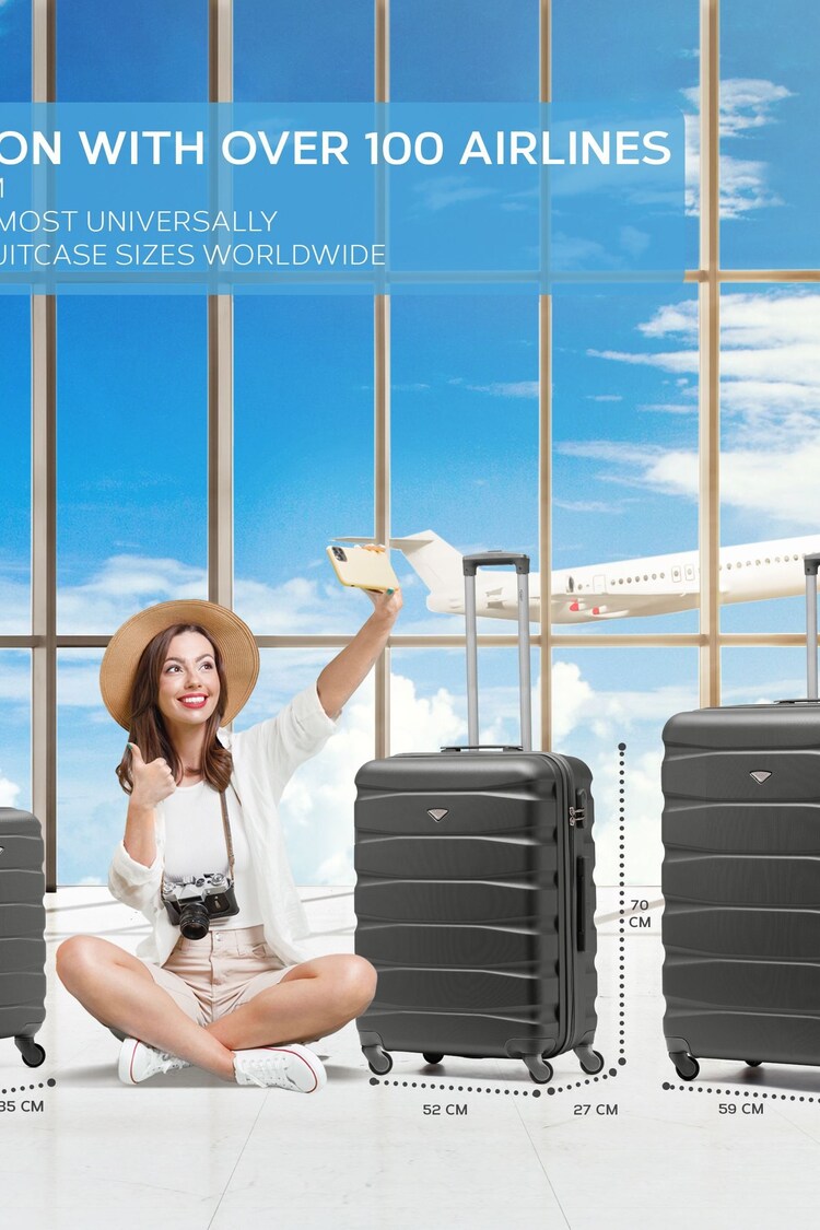 Buy Flight Knight Large Hardcase Lightweight Check In Suitcase With 4 ...