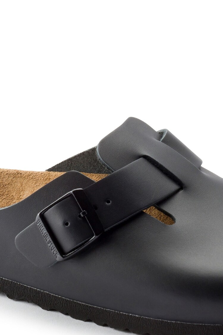 Buy Birkenstock Black Smooth Leather Boston Clogs from the Next UK ...