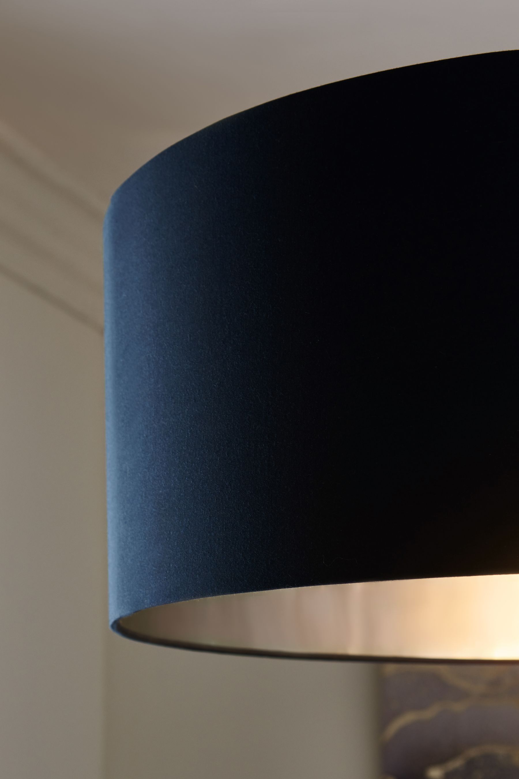 Buy Navy Blue/Grey Rico Easy Fit Shade Drum Ceiling Light from the Next ...