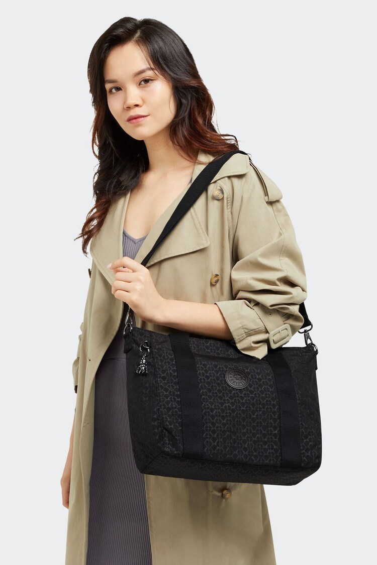 Buy Kipling Asseni S Signature Black Emboss Tote Bag from the Next UK ...