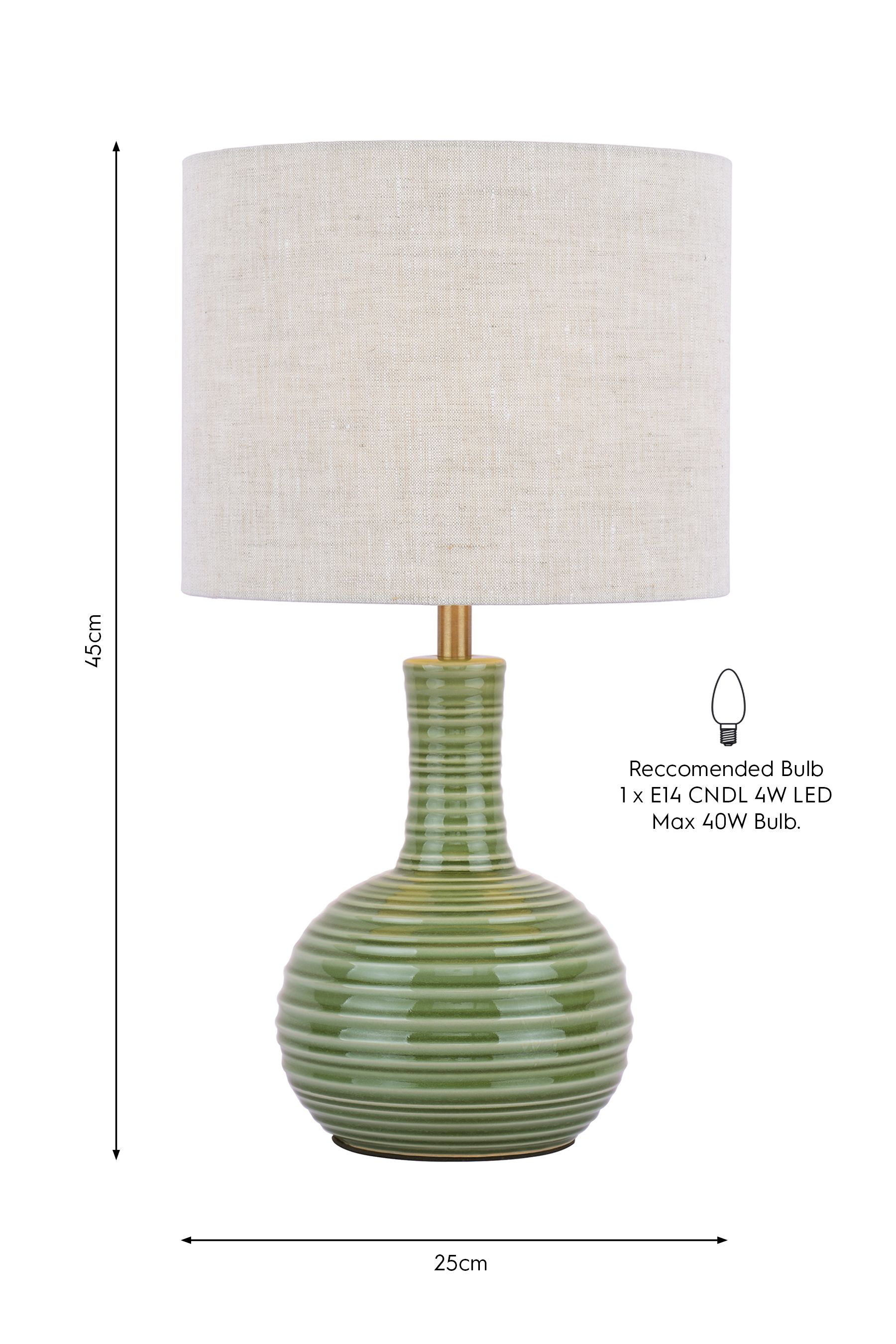 Buy Laura Ashley Green Padley Table Lamp from the Next UK online shop