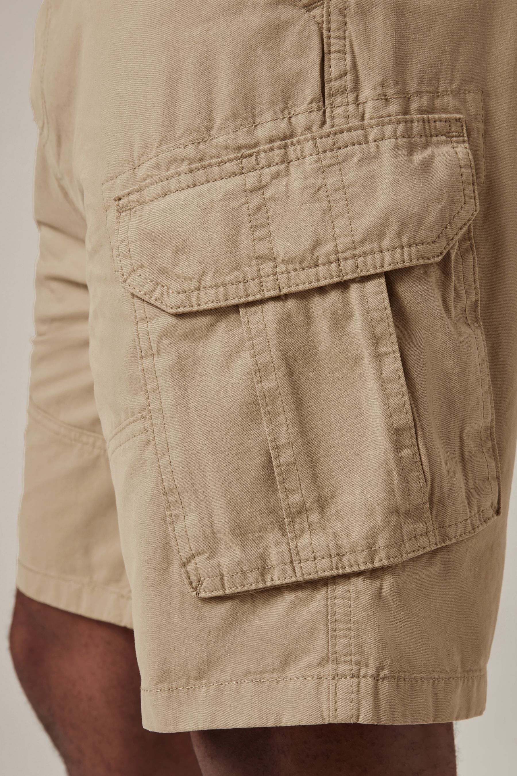 Buy Stone Natural 100% Cotton Cargo Shorts from the Next UK online shop