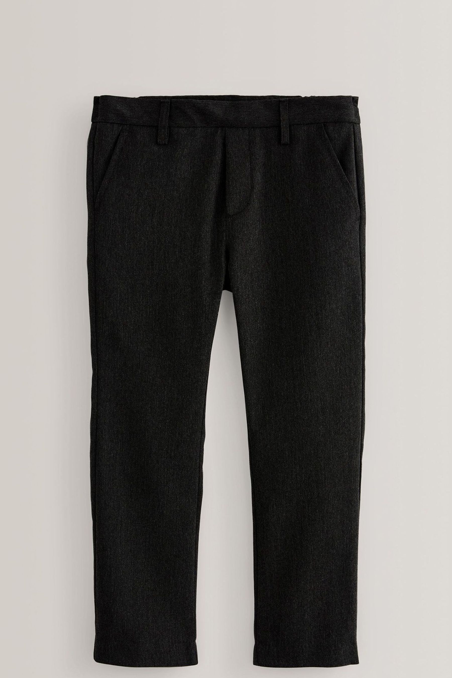 Black Regular Pull On Waist School Formal Stretch Skinny Trousers 3 17yrs