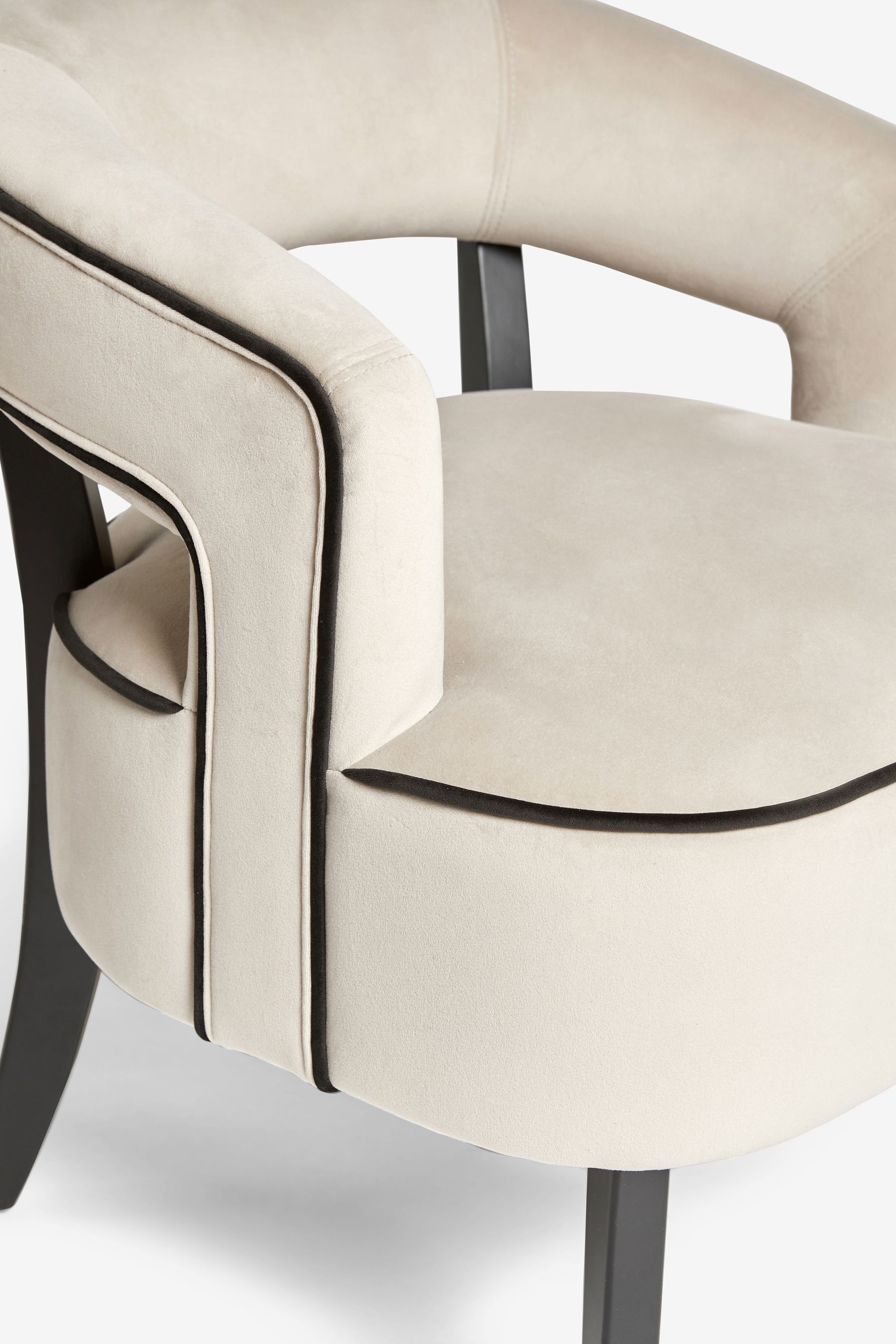 Buy Soft Velvet Pebble Natural Remi Wood Accent Chair from Next Ireland