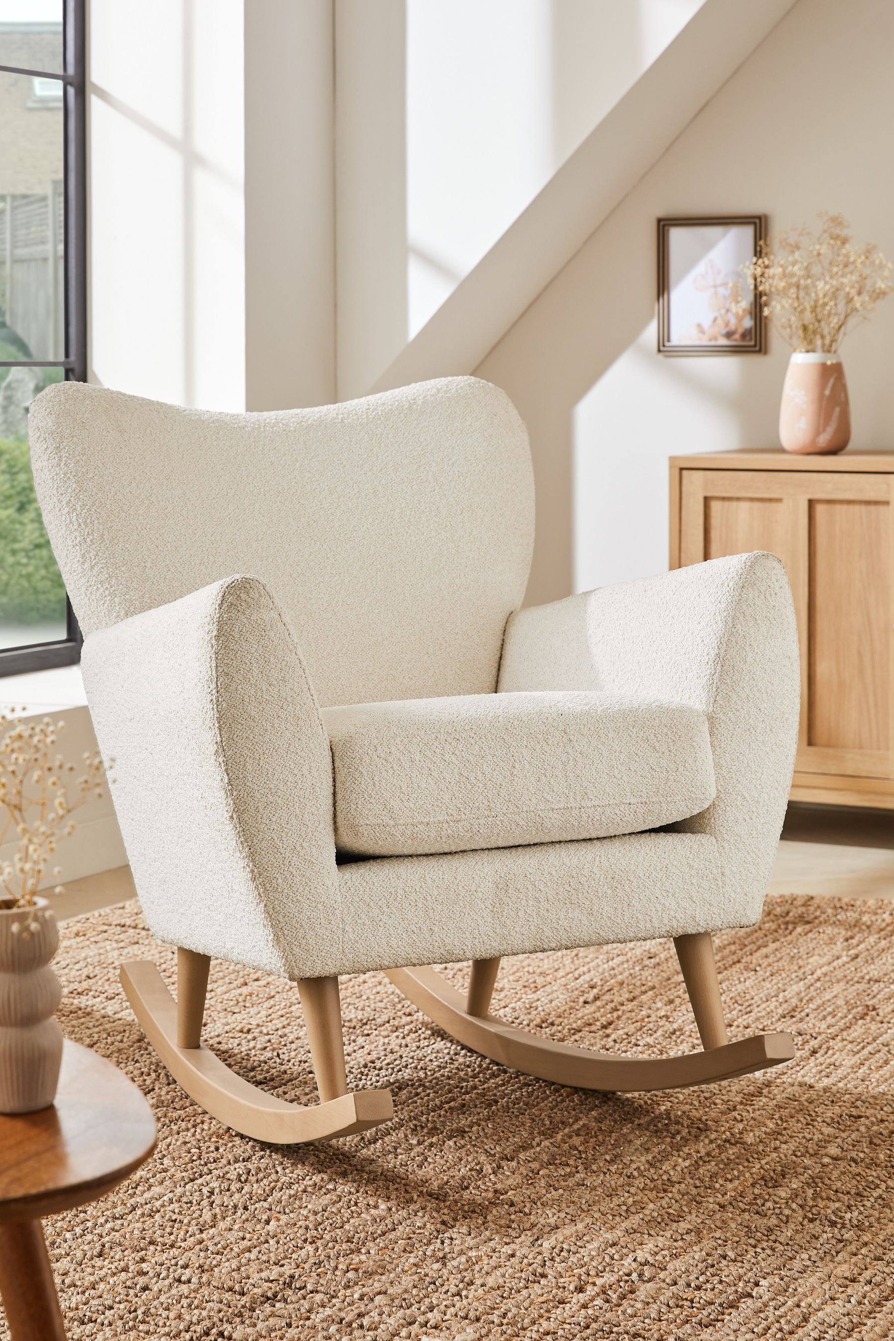 Buy Casual Bouclé Oyster Wilson Rocking Chair from Next Ireland