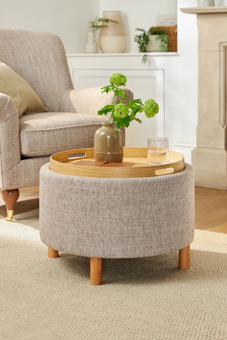 Buy Chunky Weave Mid Natural Ashton Storage Stool from the Next UK ...