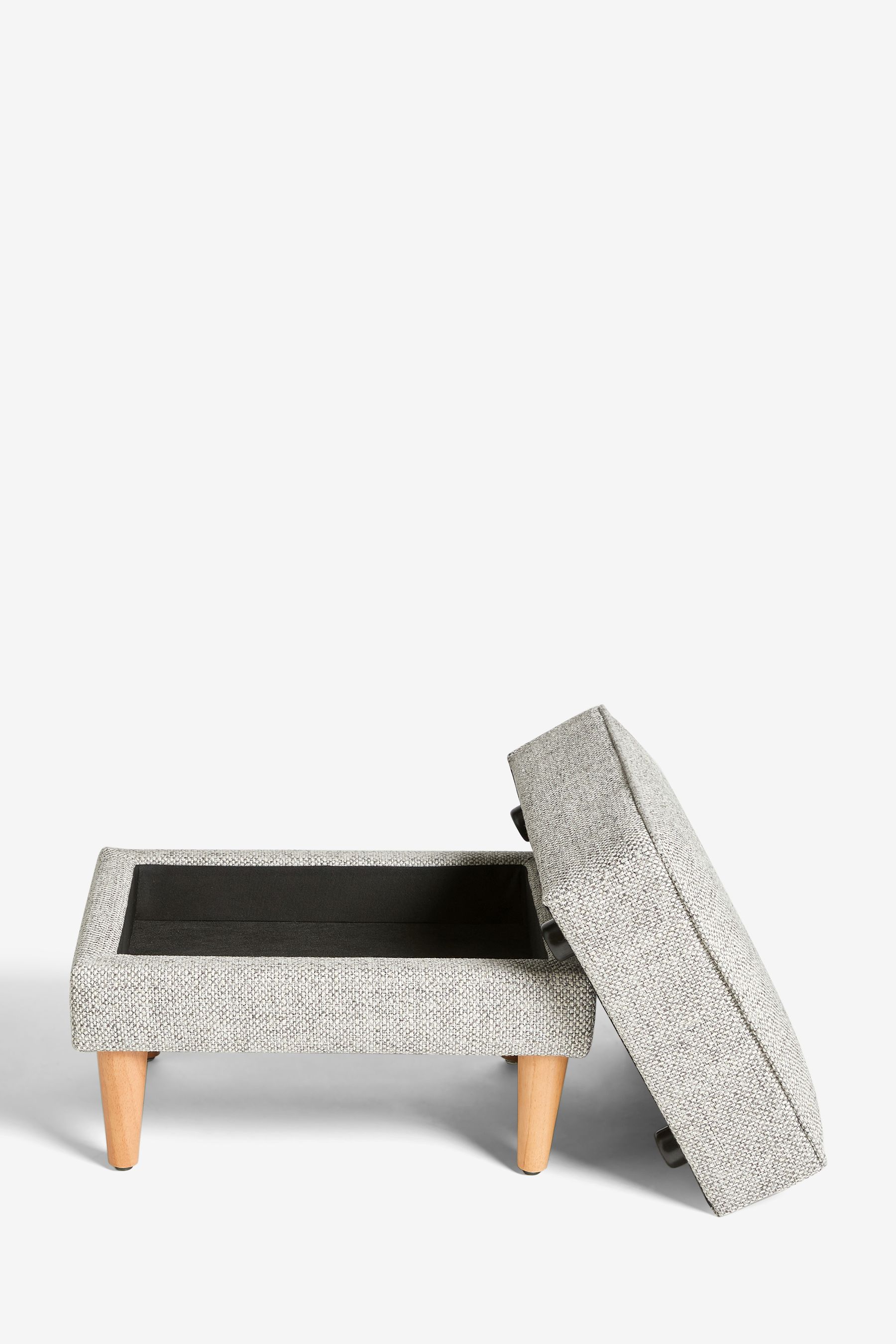 Buy Chunky Weave Dove Grey Sherlock Storage Footstool from the Next UK ...