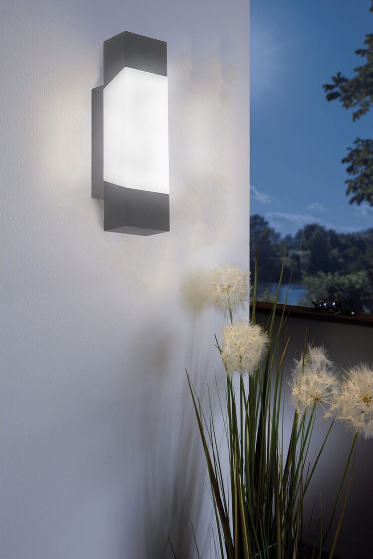 Buy Eglo Grey Gorzano LED Glass Exterior Wall Light from the Next UK ...