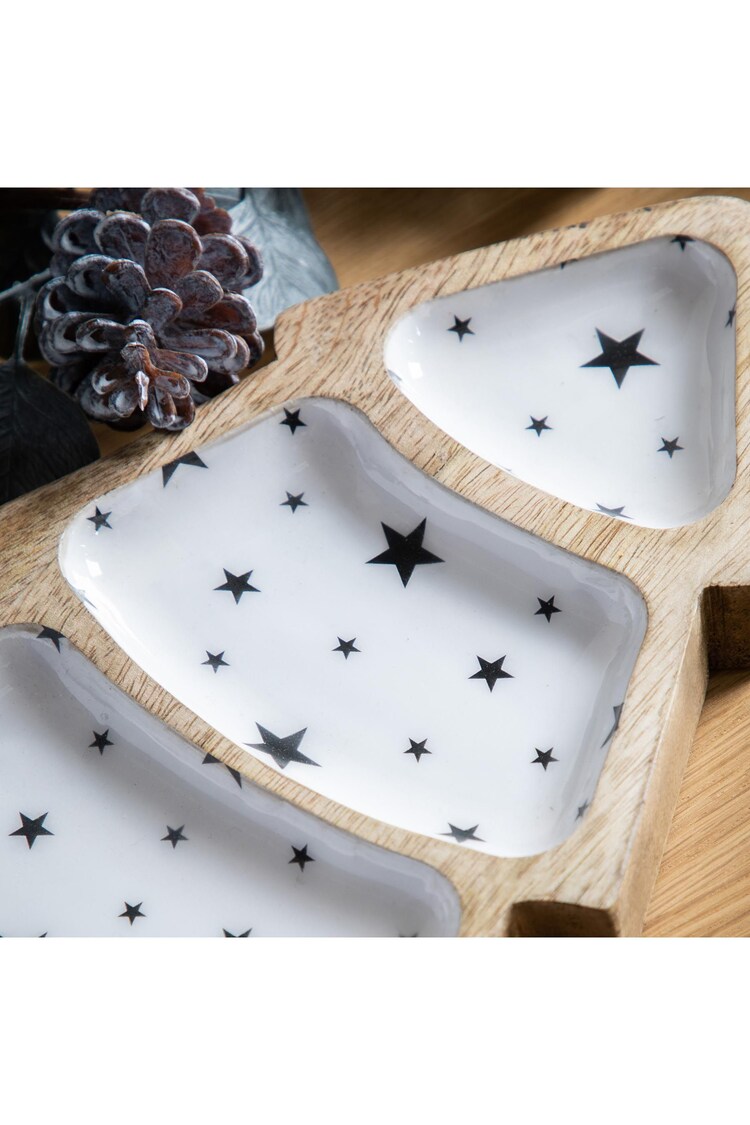 Buy Gallery Home White Christmas Tree Nibbles Platter from the Next UK ...