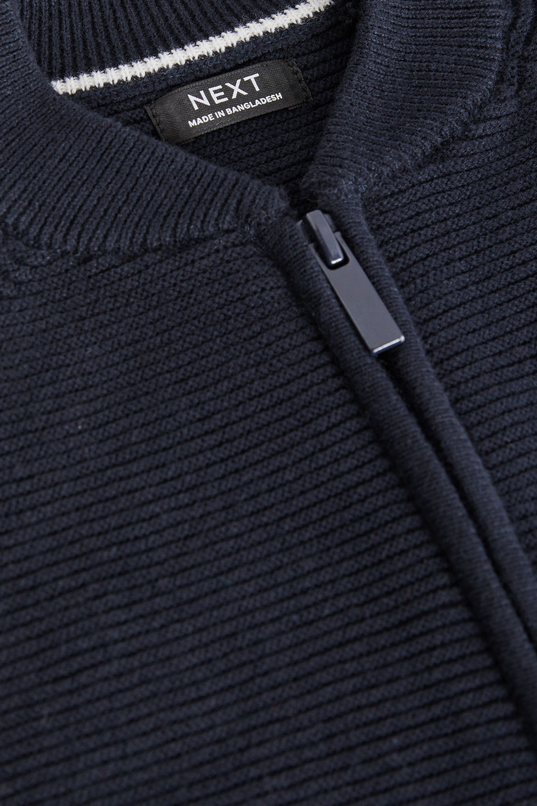 Buy Navy 100% Cotton Zip Through Cardigan (3mths-7yrs) from the Next UK ...