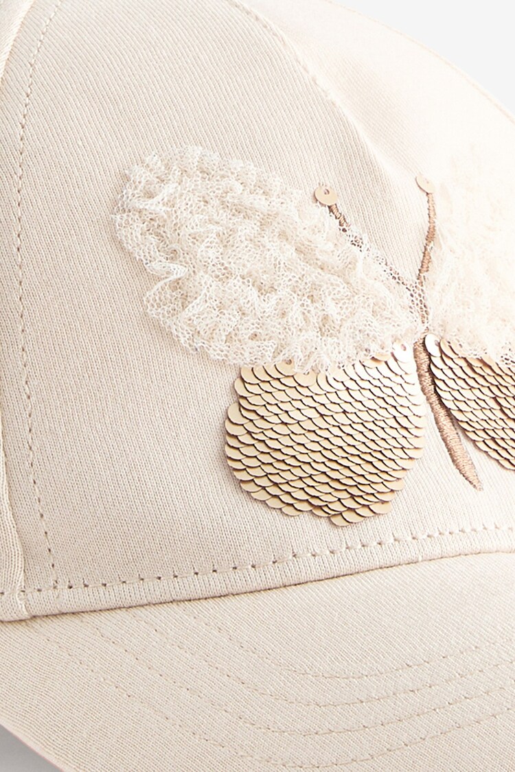 Buy Cream Butterfly Sequin Cap (1-13yrs) from the Next UK online shop