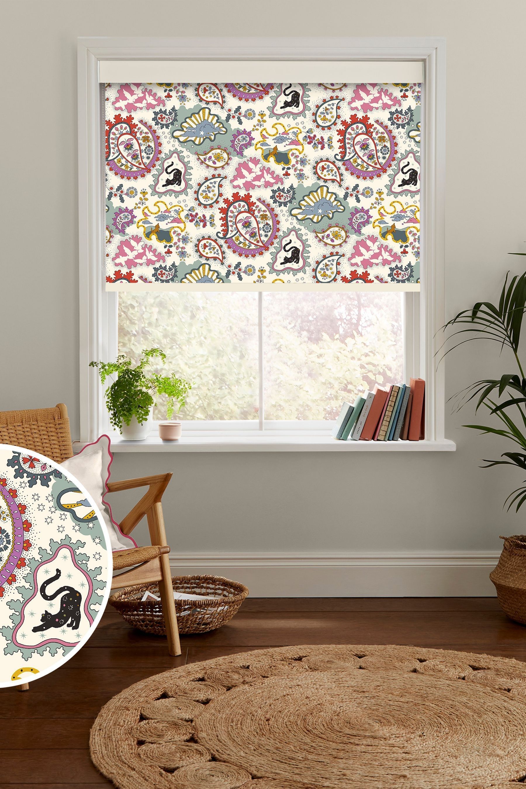 Buy Cath Kidston Multi Paisley Made to Measure Roller Blinds from the ...
