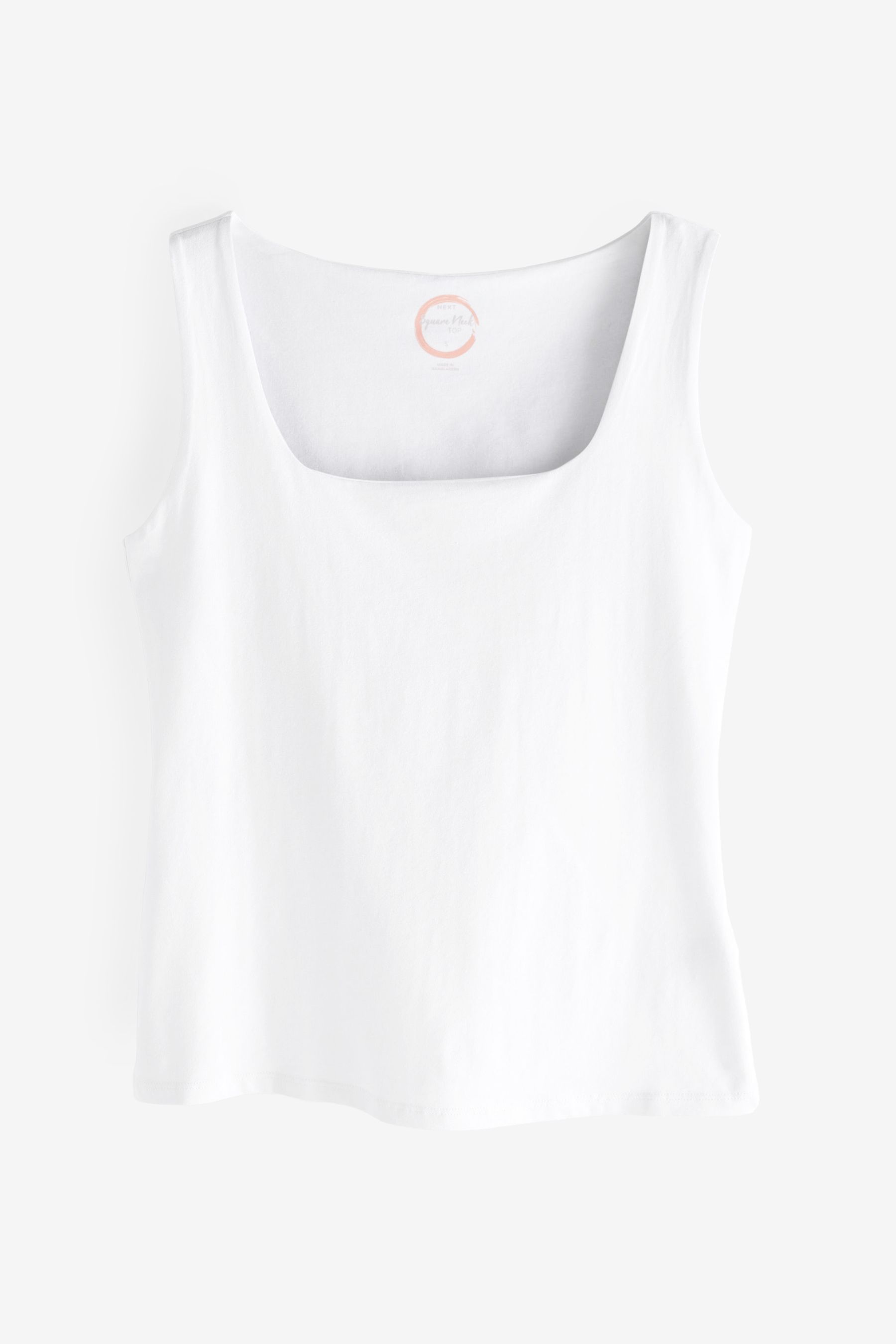 Buy White Square Neck Vest from the Next UK online shop