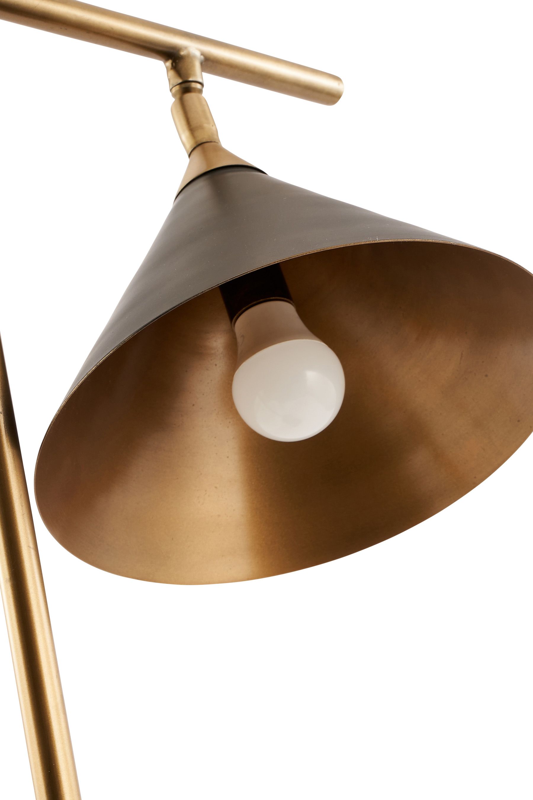 Buy Pacific Matt Black/Antique Brass Zeta Table Lamp from the Next UK ...