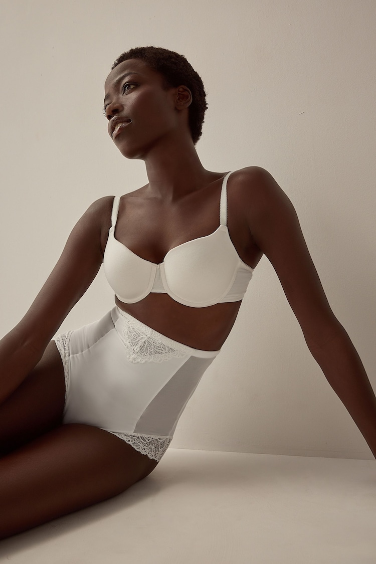 Buy White Super High Waist Briefs Firm Tummy Control Shaping Briefs ...