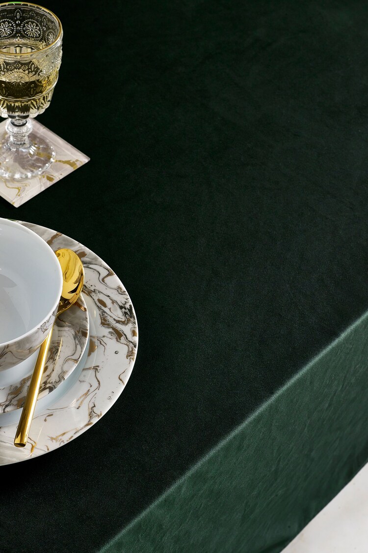 Buy Green Velvet Tablecloth from Next Qatar