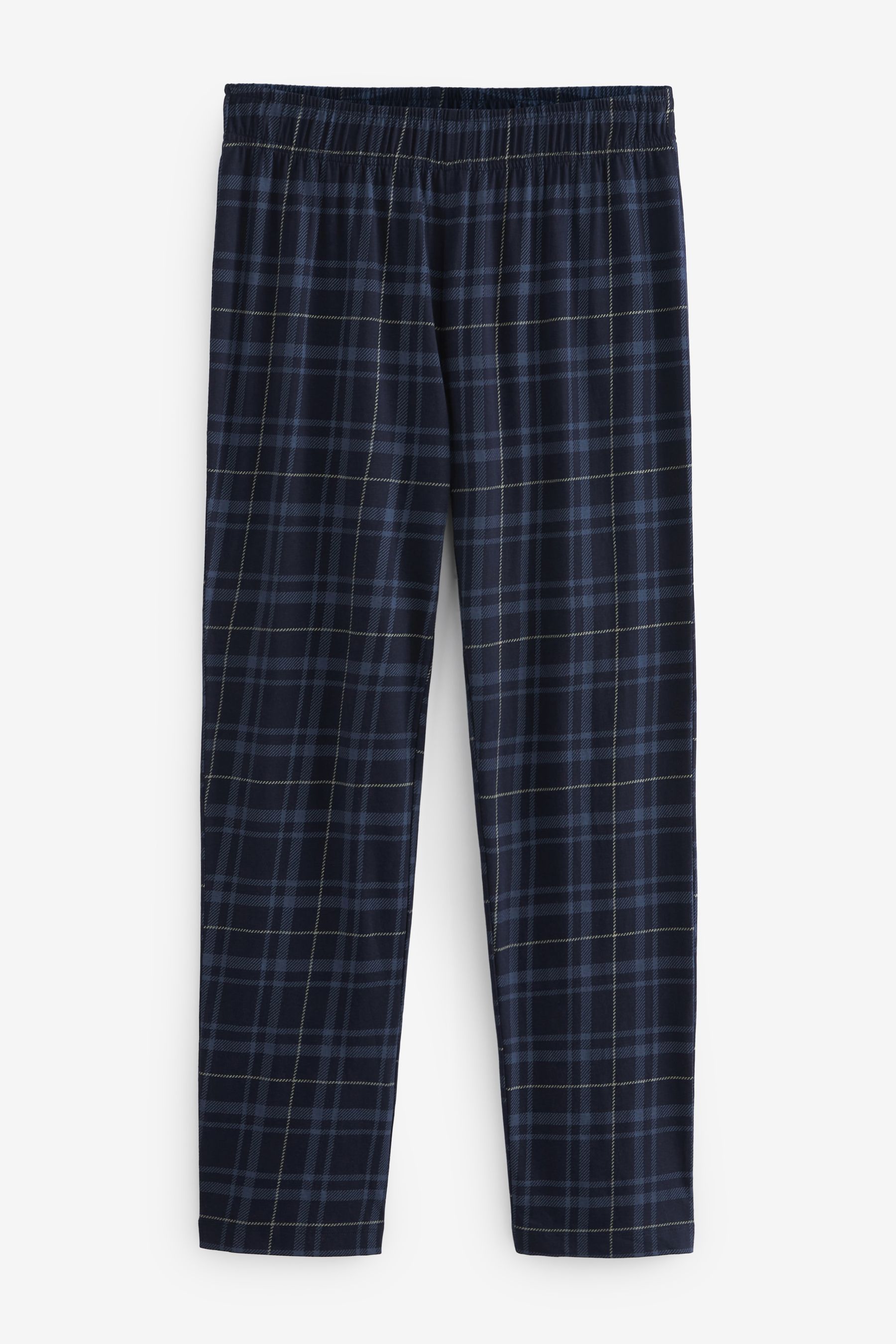 Buy Navy Blue Check 100% Cotton Pyjamas Set from the Next UK online shop