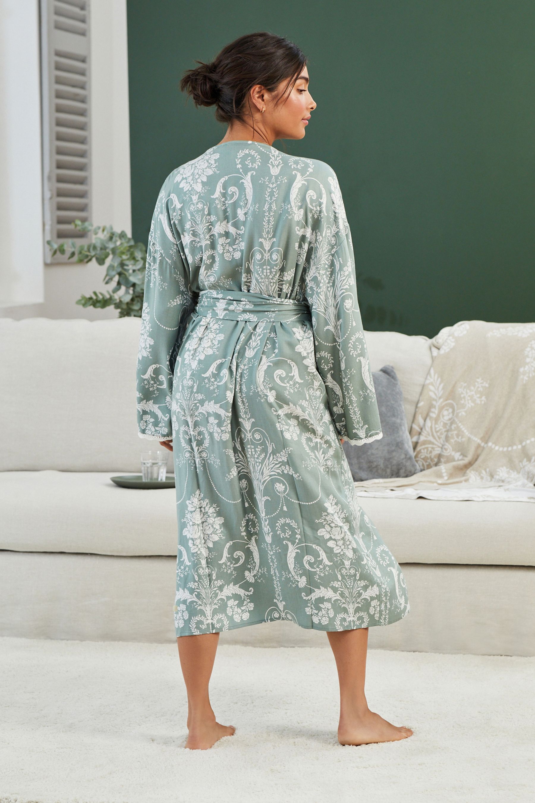 Buy Laura Ashley Green Dressing Gown from the Next UK online shop