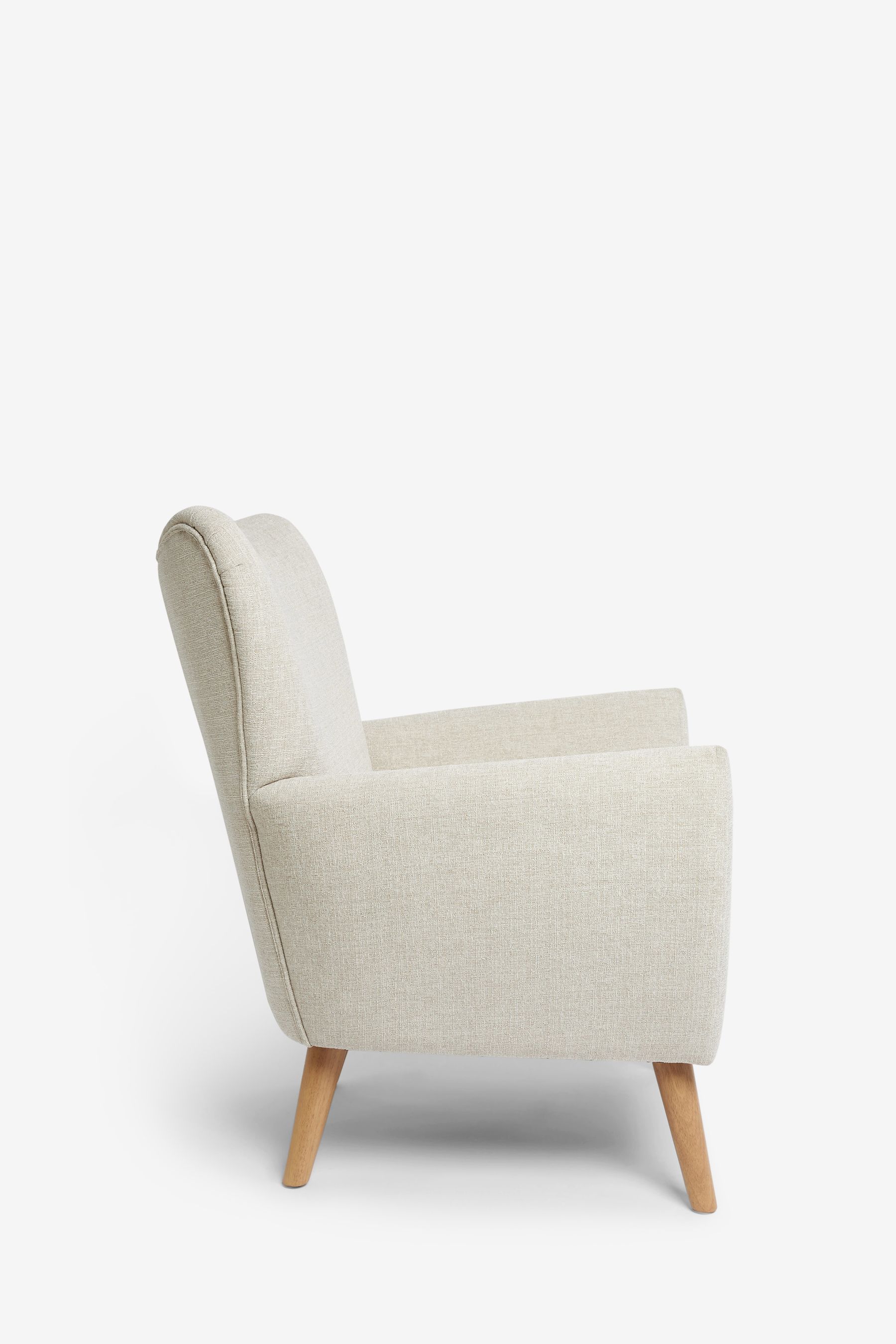 Buy Tweedy Plain Light Natural Wilson II Highback Armchair from the ...