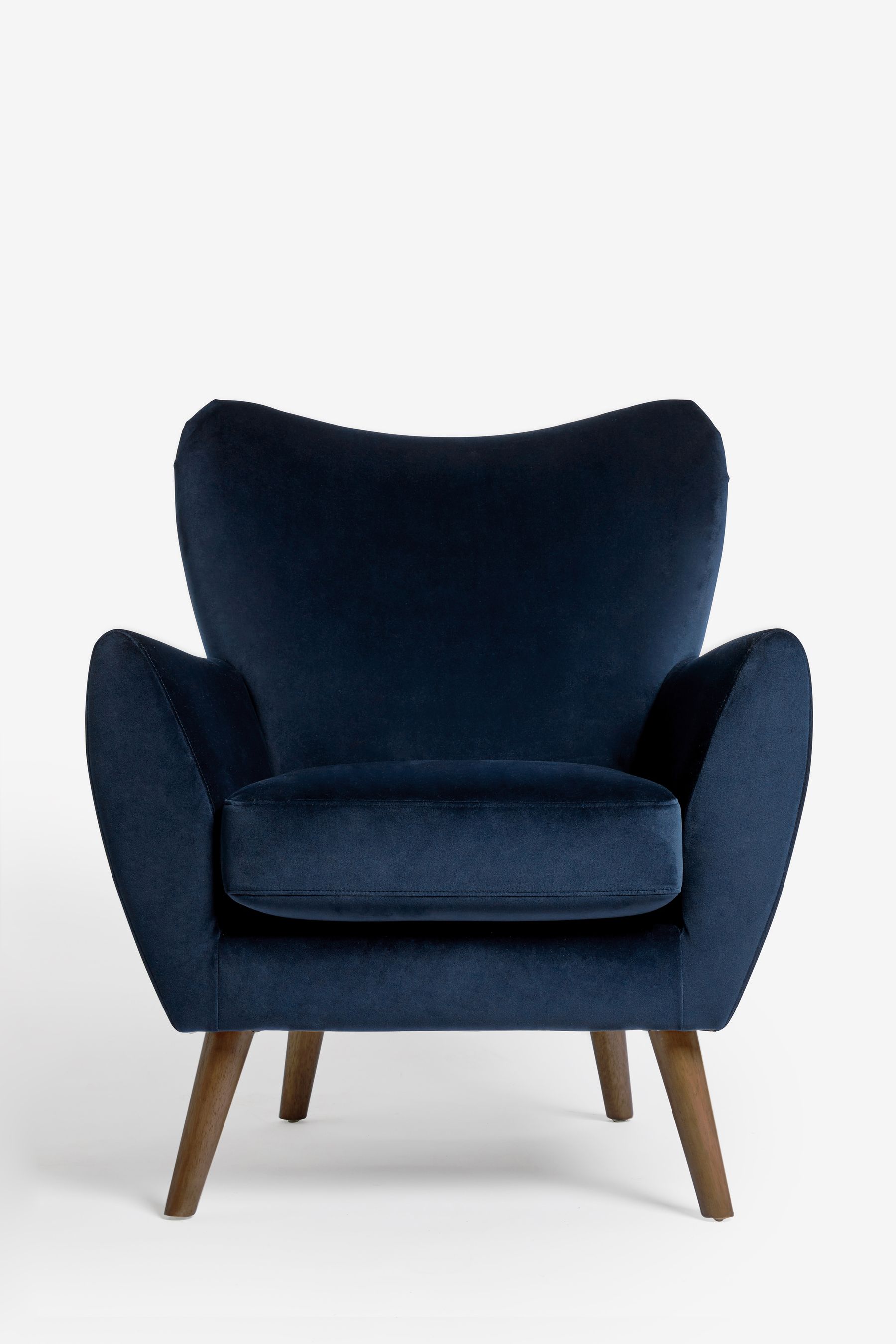 Buy Soft Velvet Navy Blue Wilson II Highback Armchair from the Next UK ...